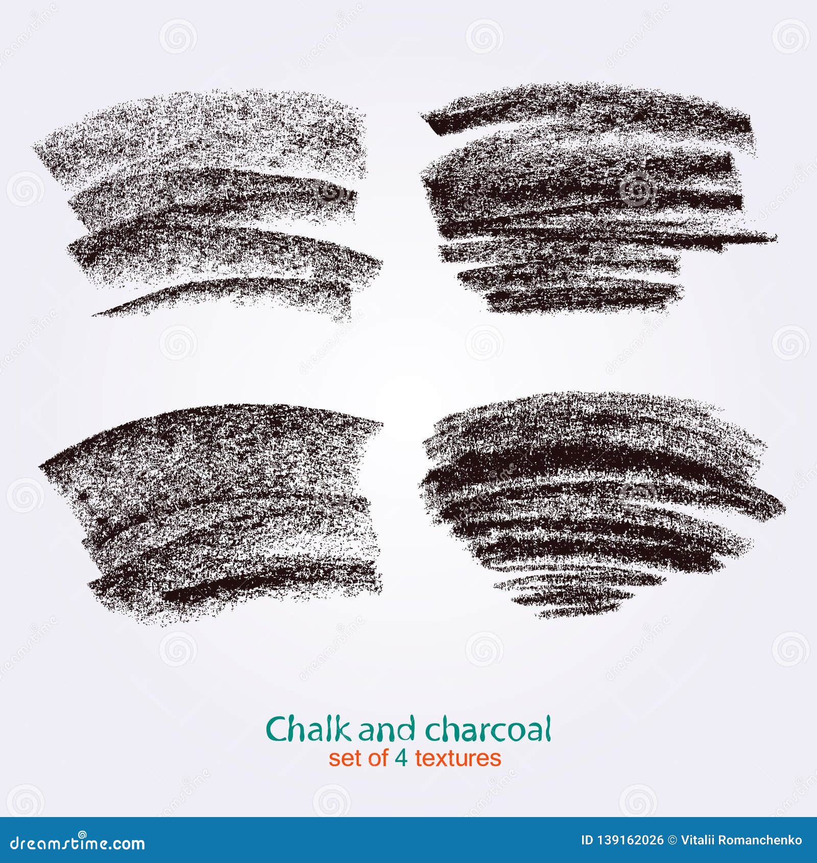 The Texture of Chalk and Coal on a Light Background. High Resolution ...