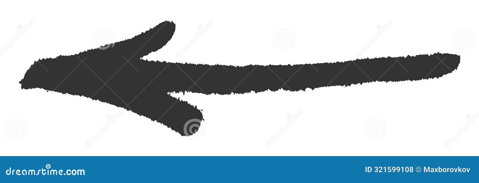 Brush-Styled Multiple Right Arrows With Shaded Lines Cartoon Vector ...