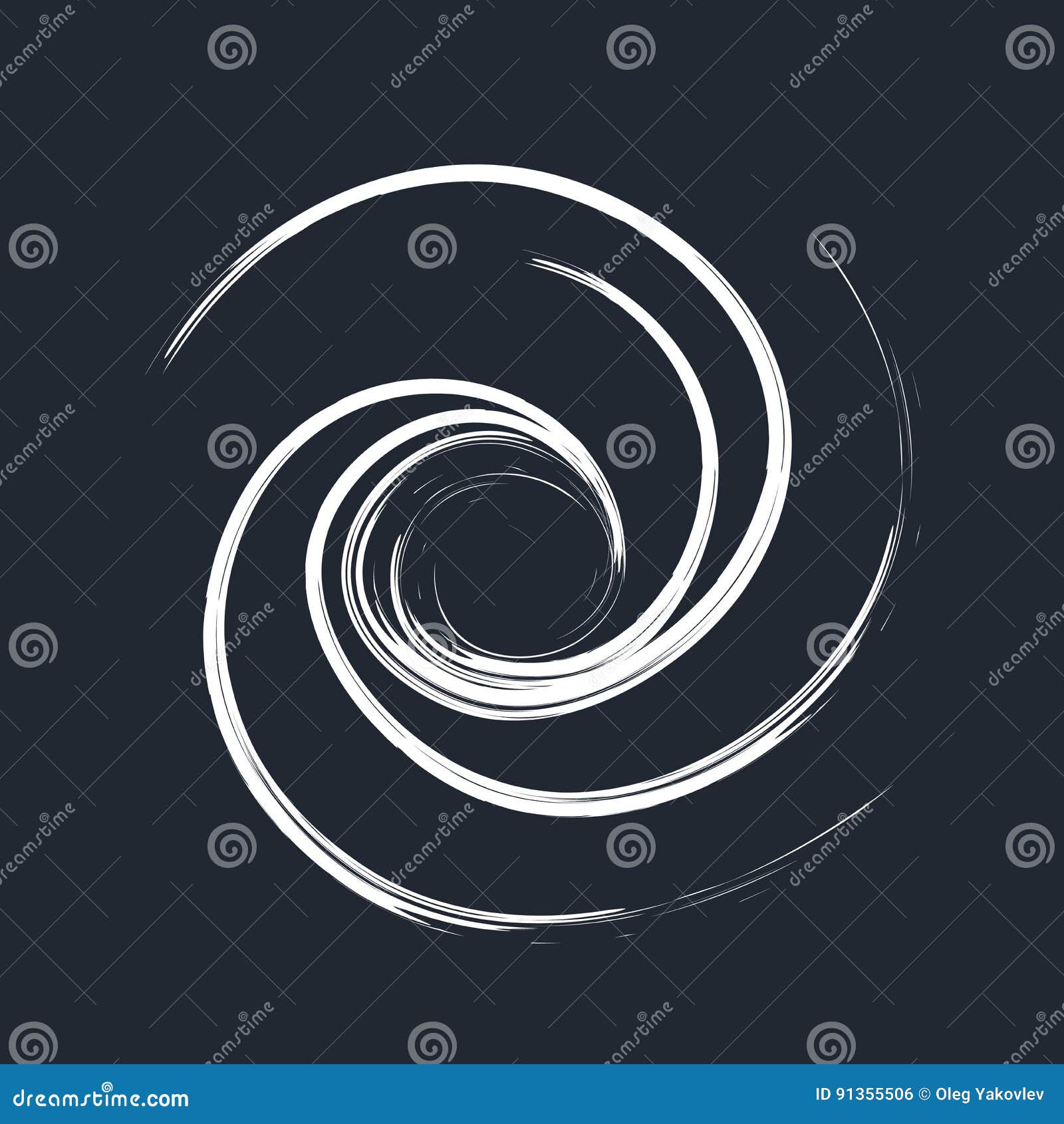 Brush swirl hand draw stock vector. Illustration of spiral - 91355506