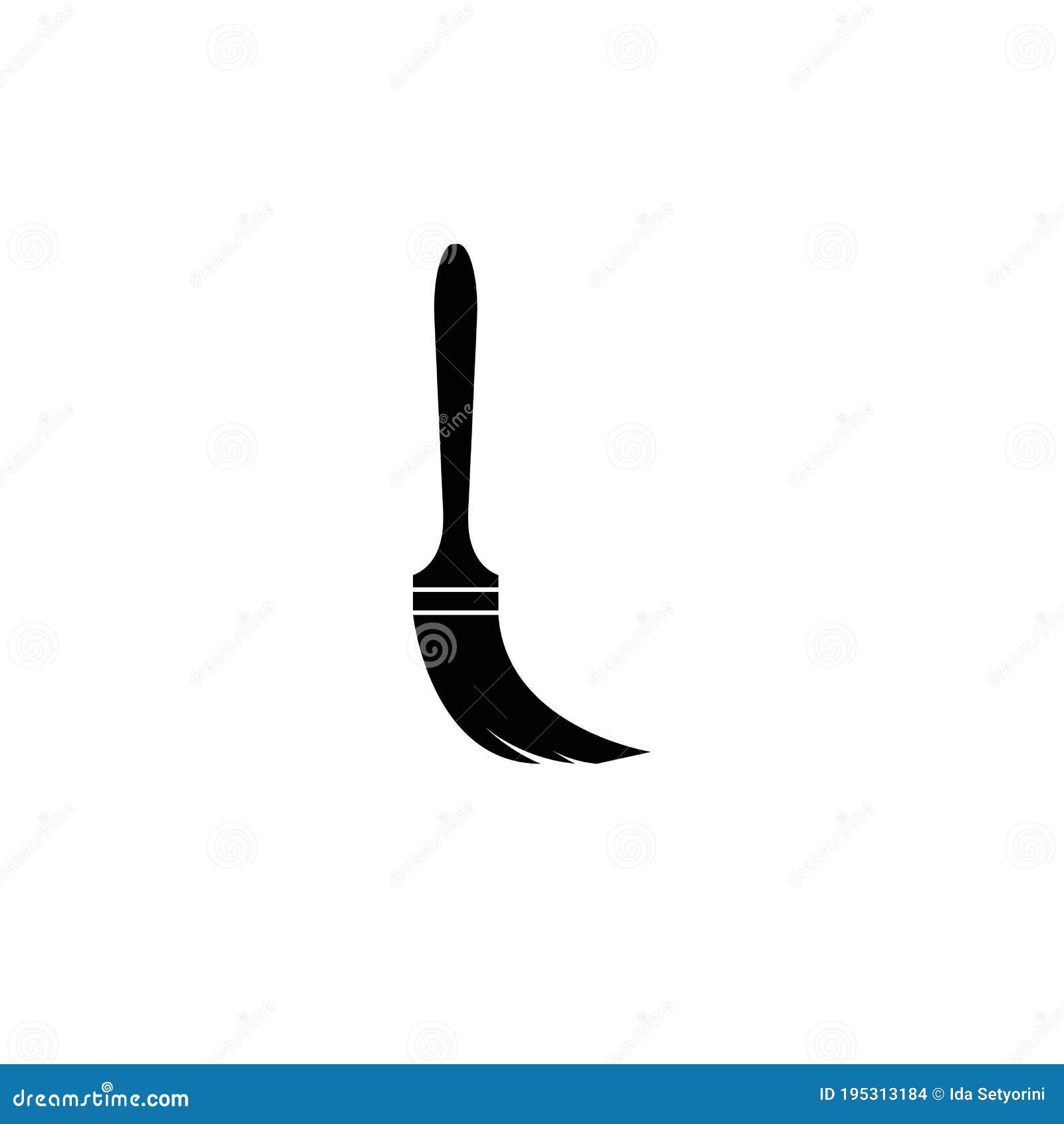 Brush tool logo stock vector. Illustration of engraving - 195313184