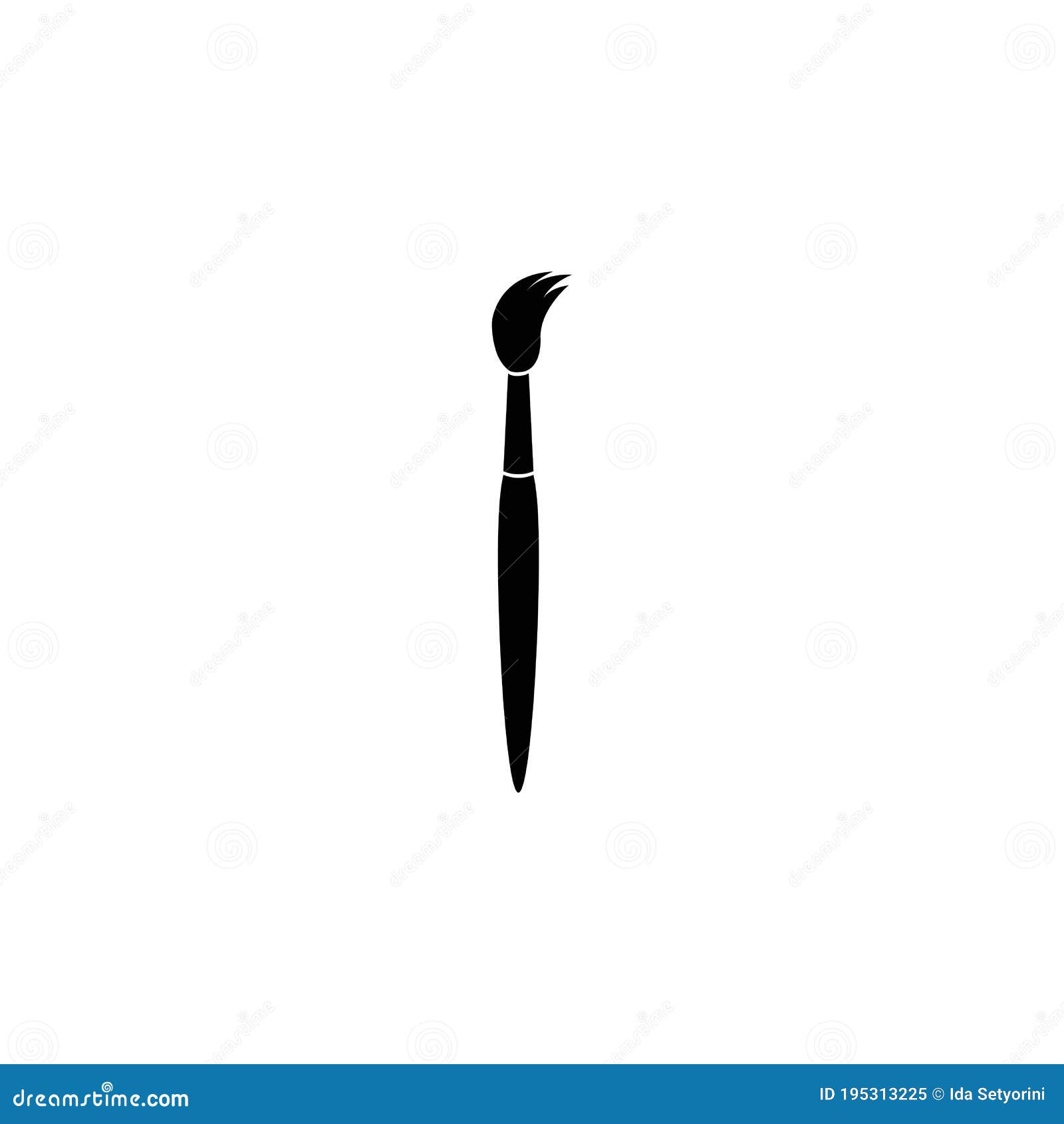 Brush tool logo stock vector. Illustration of tool, white - 195313225