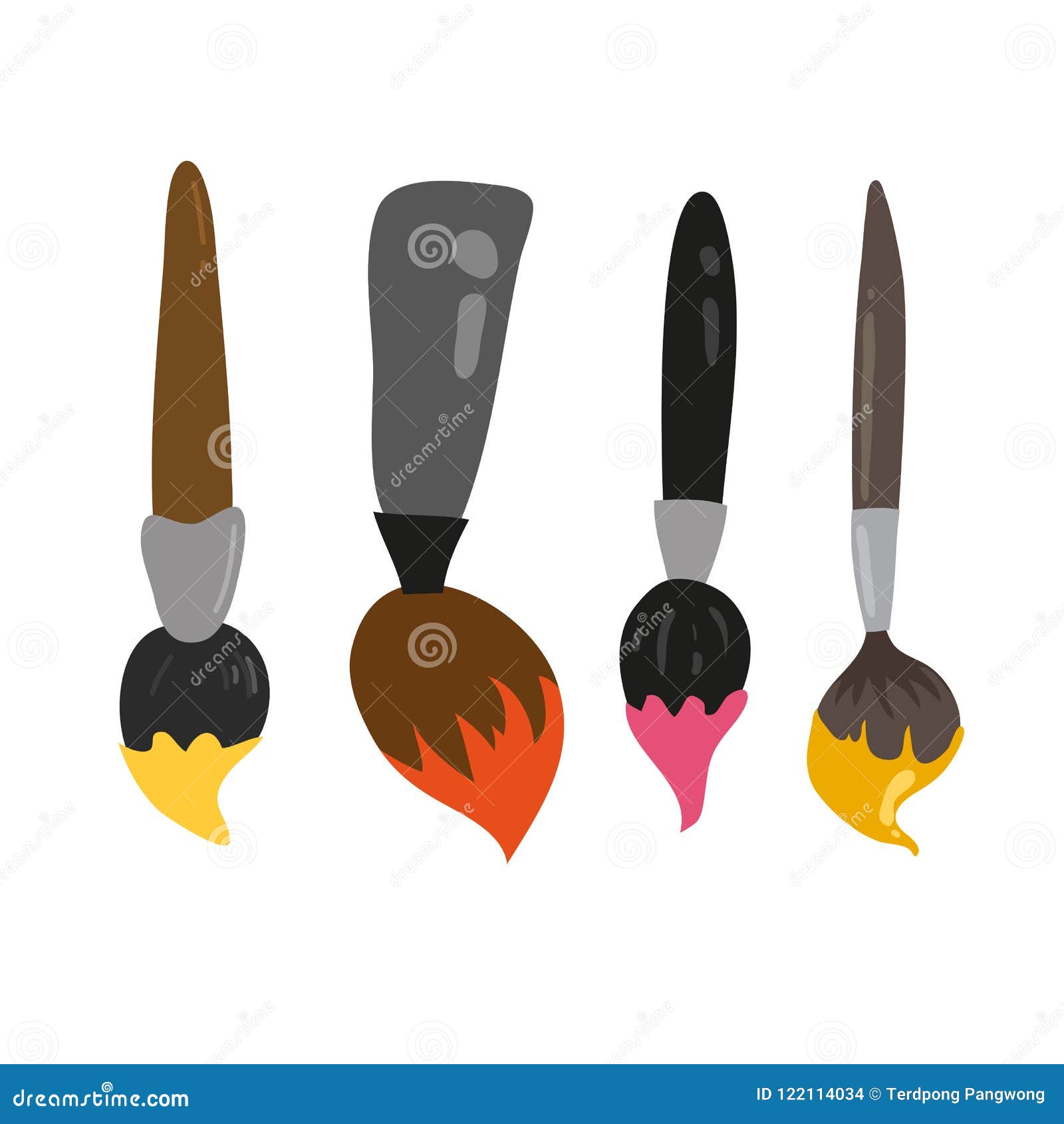 Brush Vector Collection Design Stock Vector - Illustration of group ...