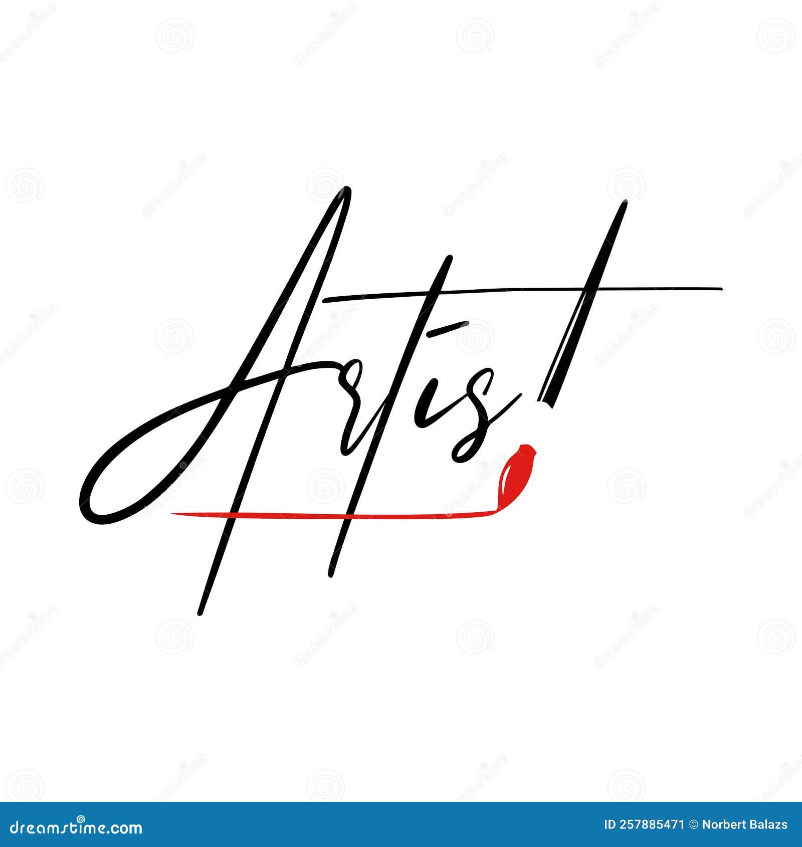 Brush Vector Logo Template, Signature Vector Design, Artist Logo ...