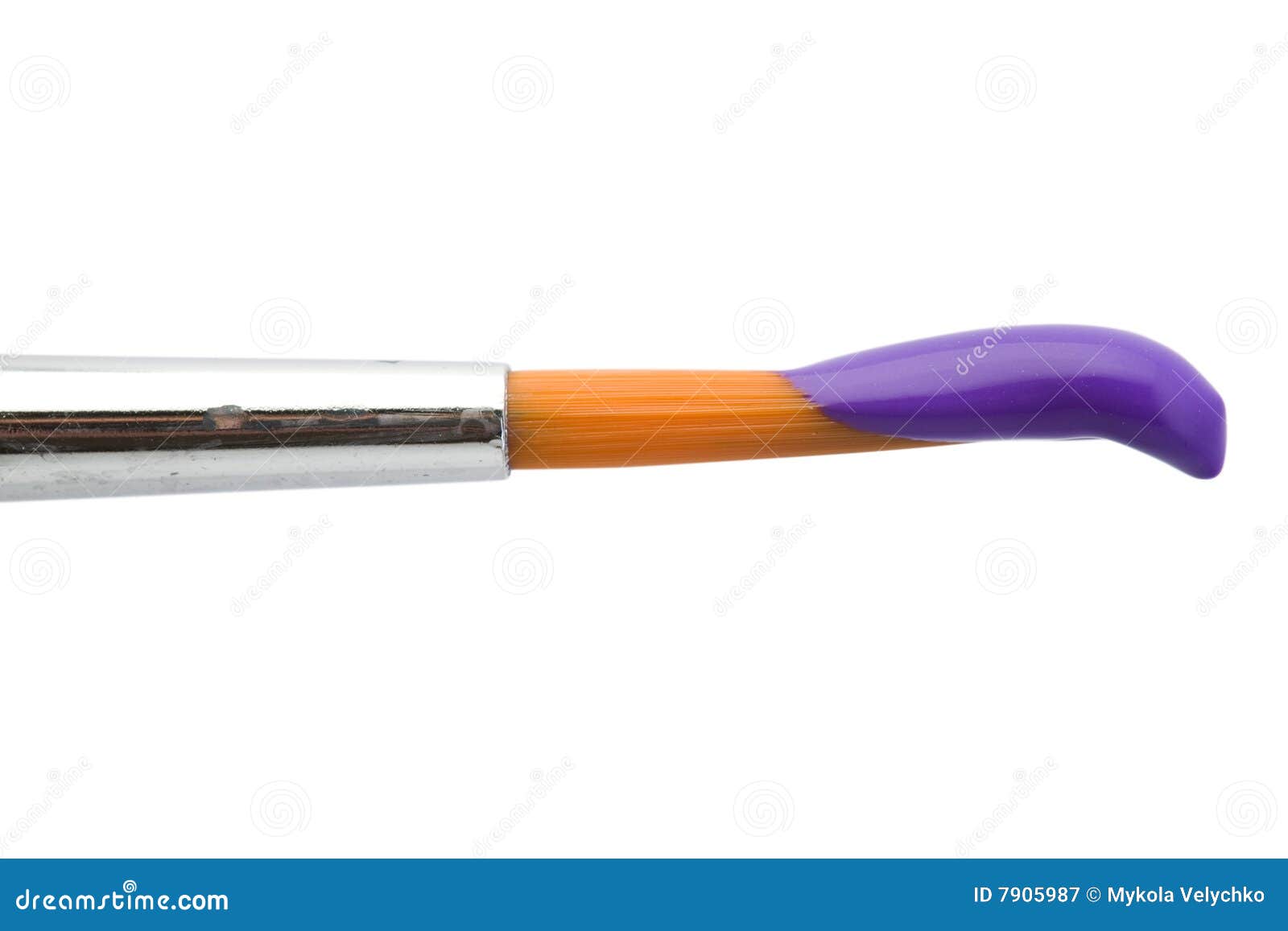 Brush with violet paint stock image. Image of design, brush - 7905987