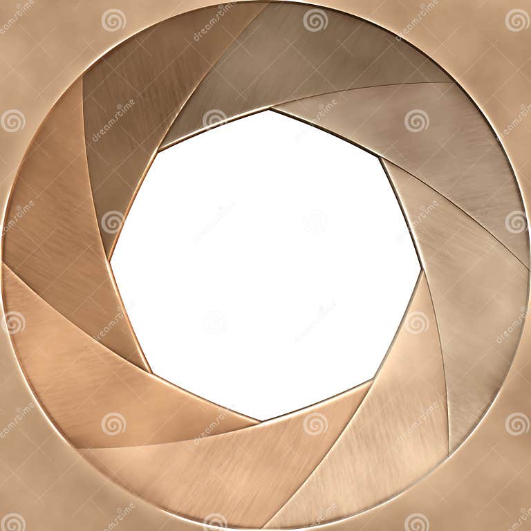 Brushed Copper Opening Aperture Stock Illustration - Illustration of ...