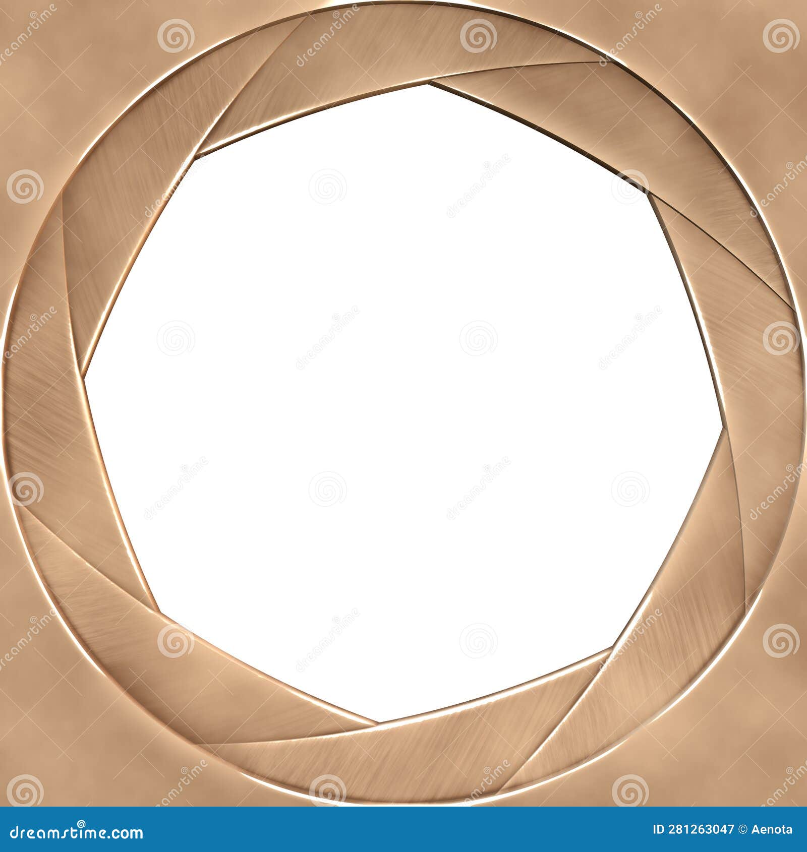 Brushed Copper Rotund Aperture Stock Illustration - Illustration of ...