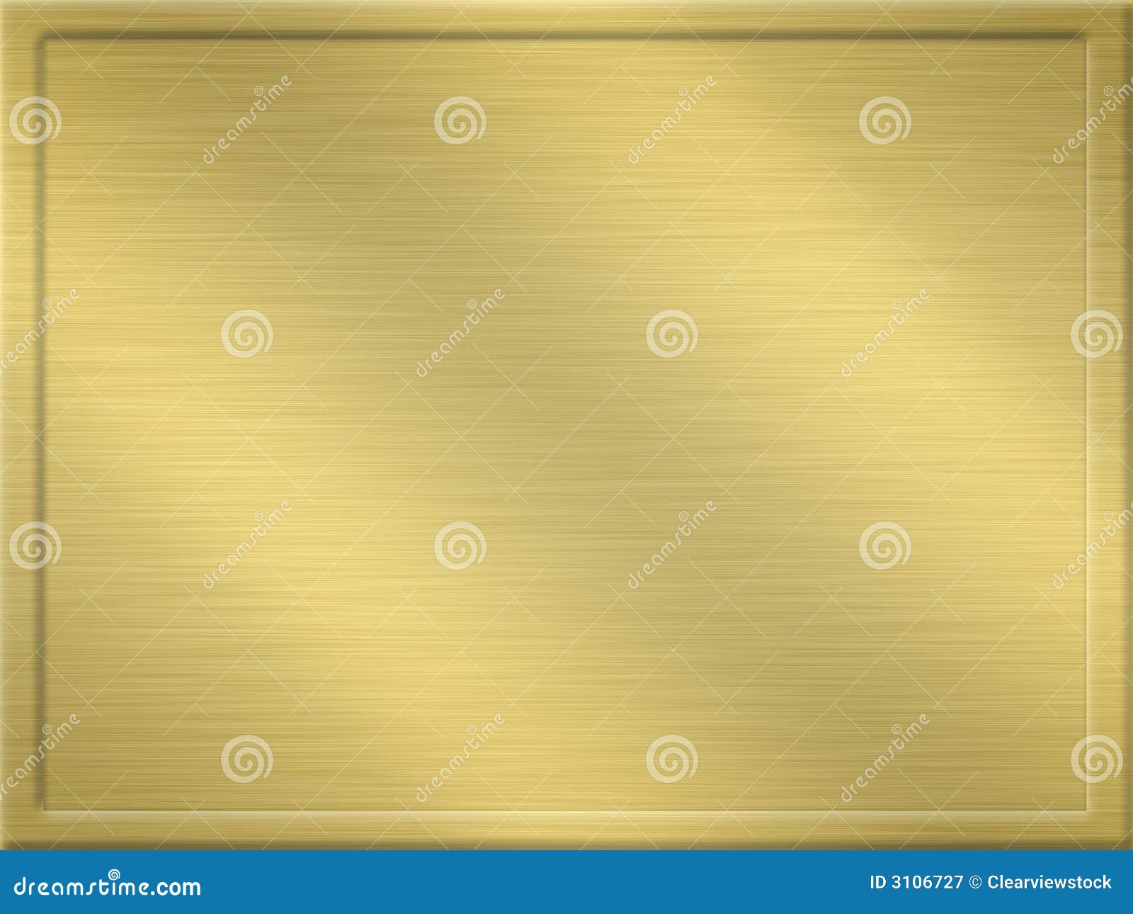 Brushed gold metal plaque stock illustration. Illustration of precious ...