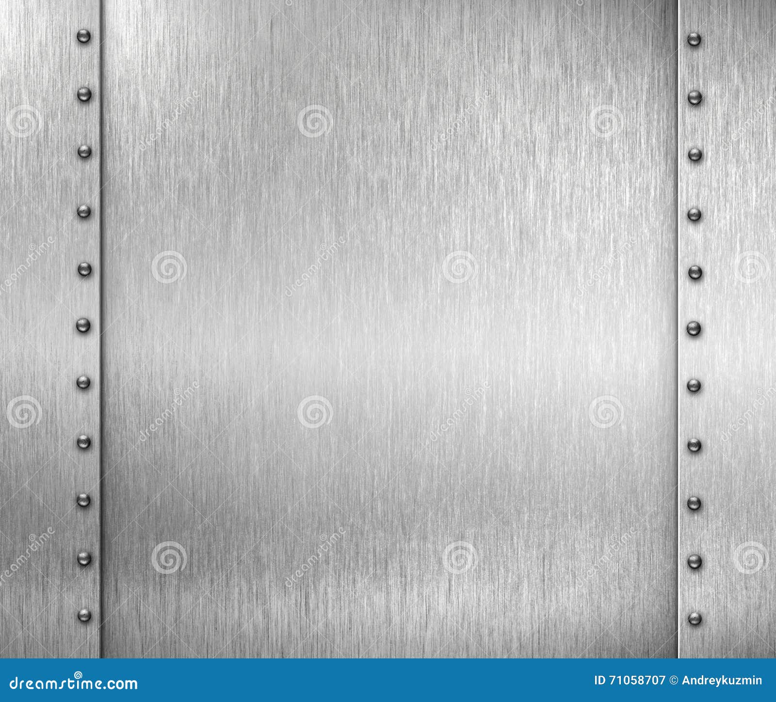 Brushed Metal Background with Rivets Stock Image - Image of panel ...