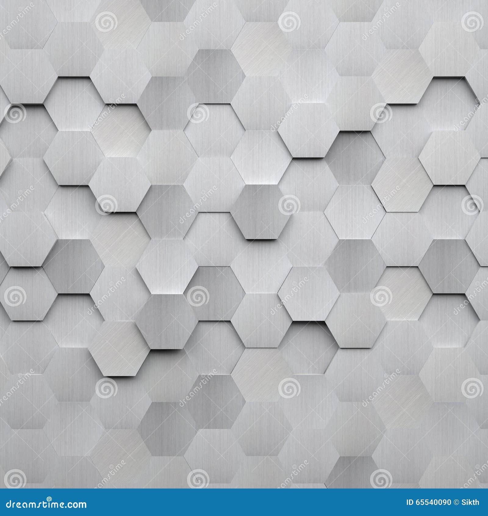 Brushed Metal Hexagon Background Stock Illustration - Illustration of ...