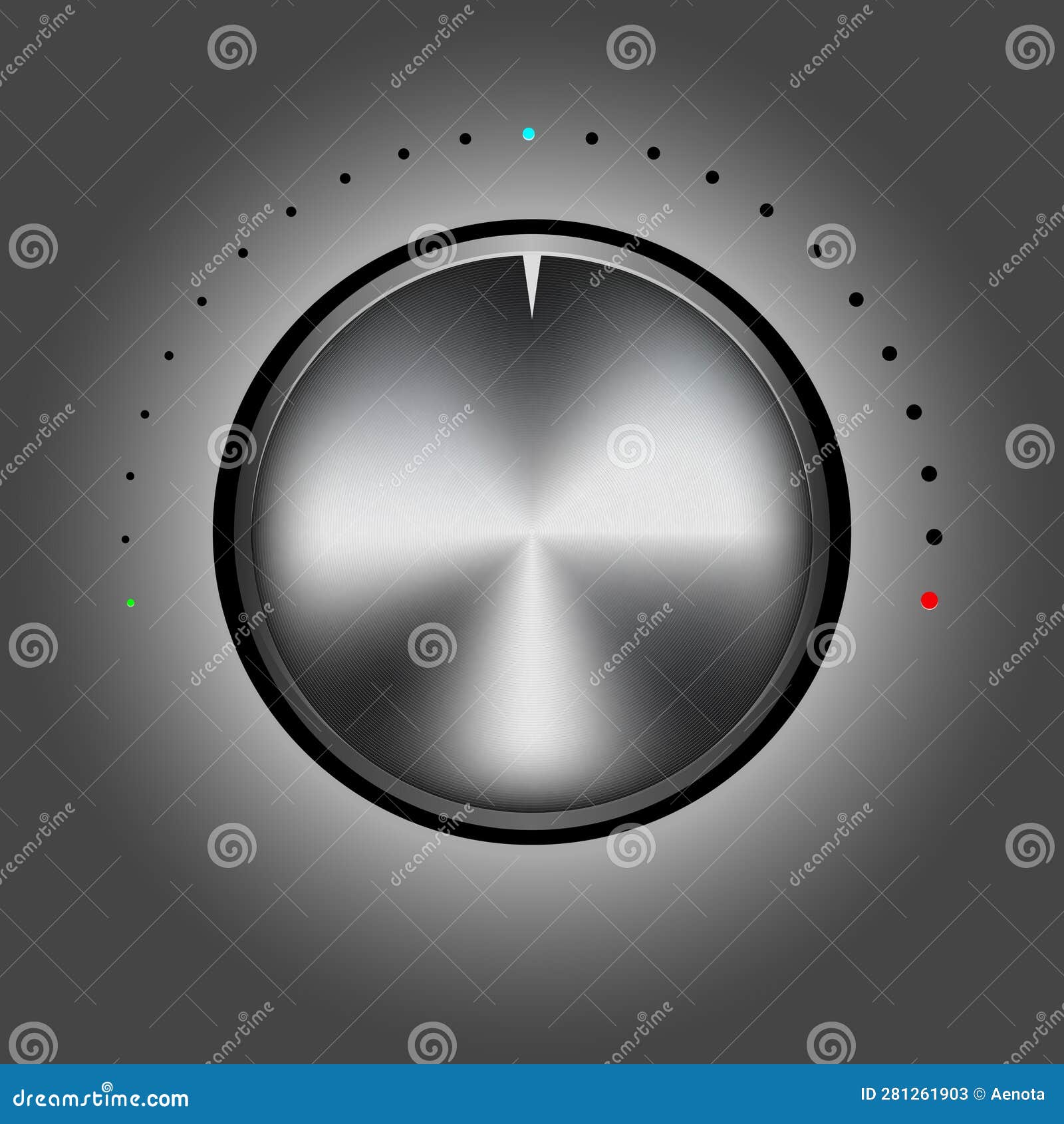 Brushed Metal Knob - Vector Illustration Stock Vector - Illustration of ...