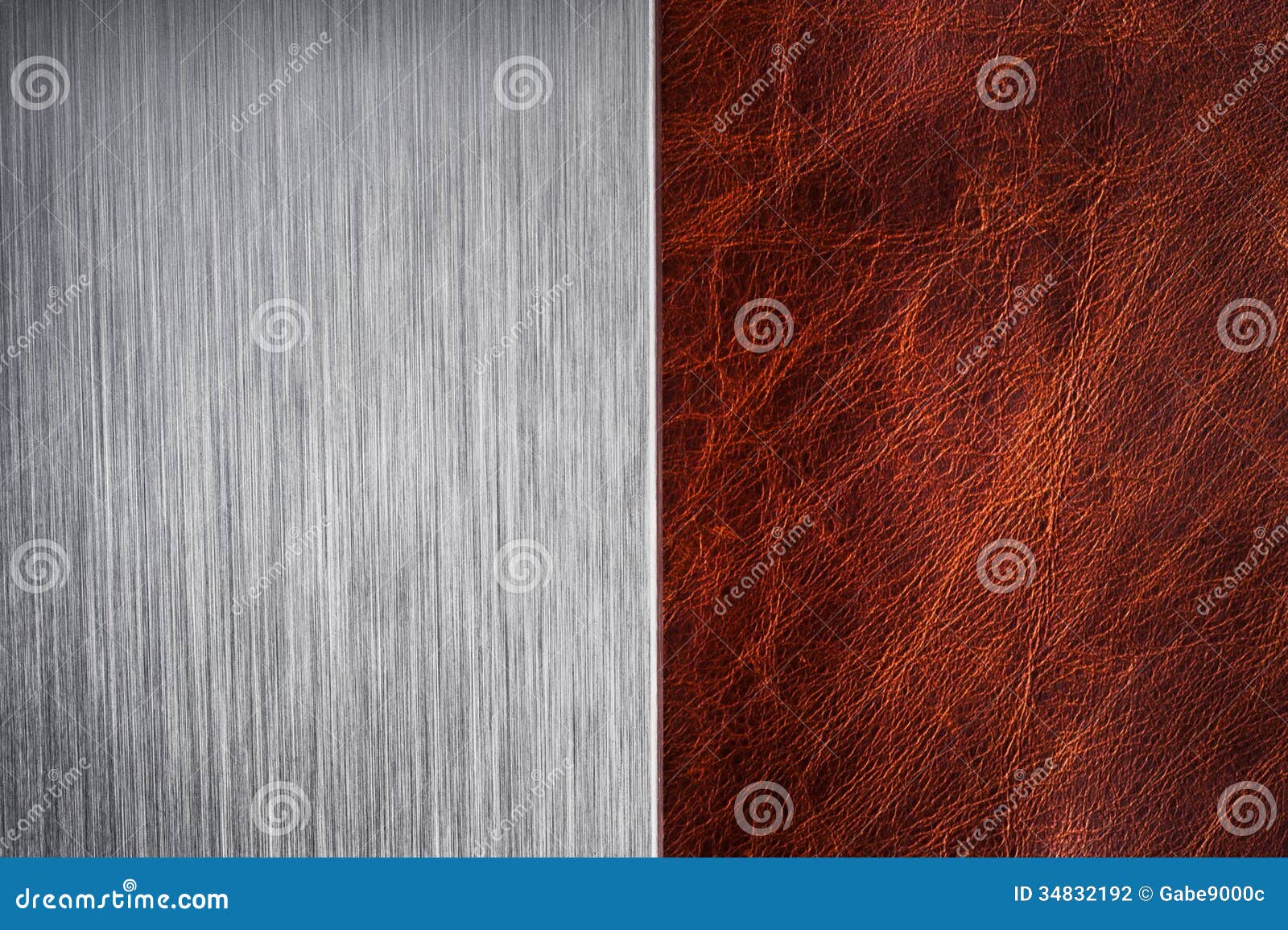 Brushed Metal and Leather Texture Stock Photo - Image of grey, material ...