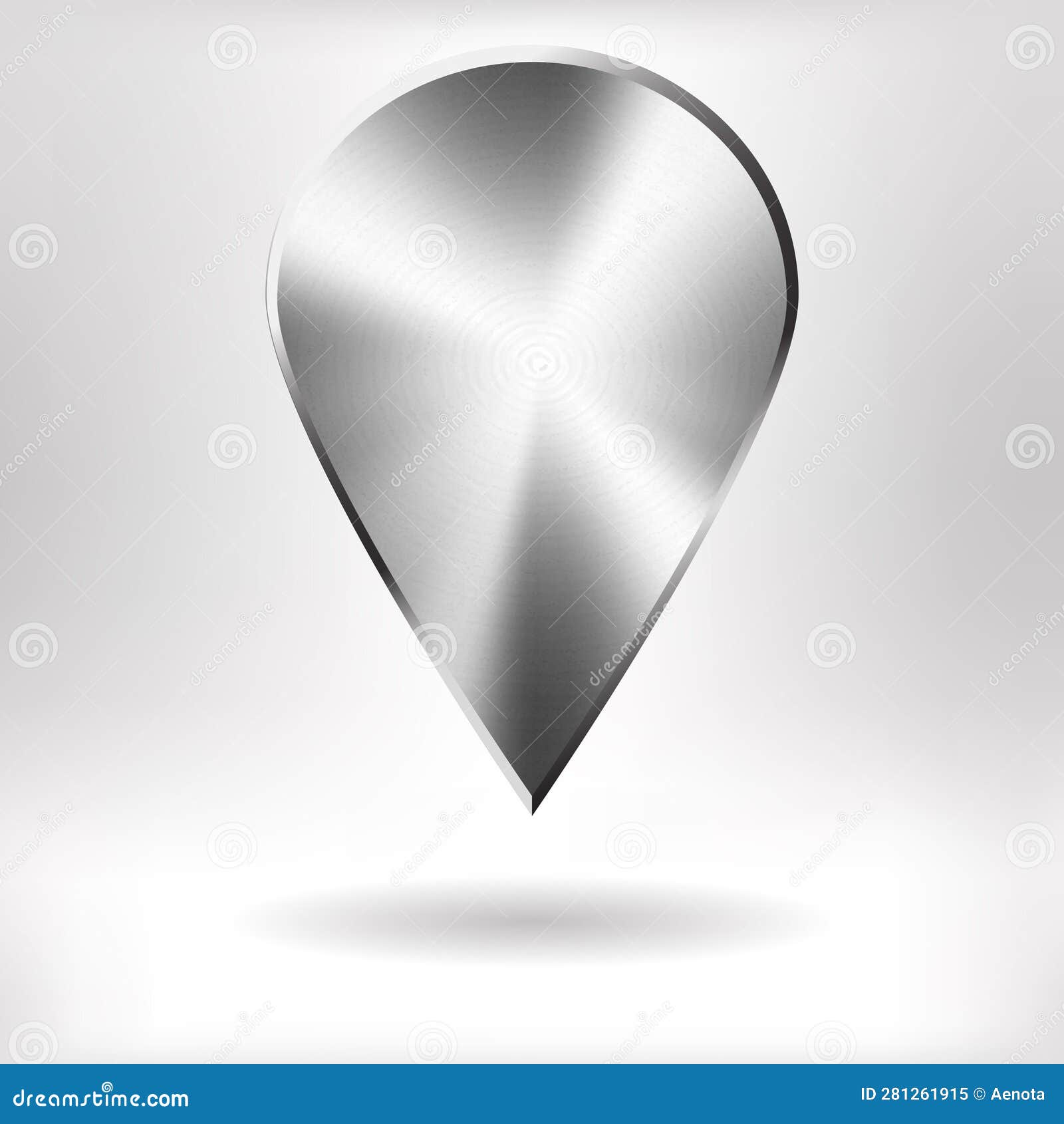 Brushed Metal Map Pointer - Vector Illustration Stock Vector ...