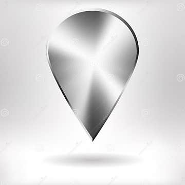 Brushed Metal Map Pointer - Vector Illustration Stock Vector ...