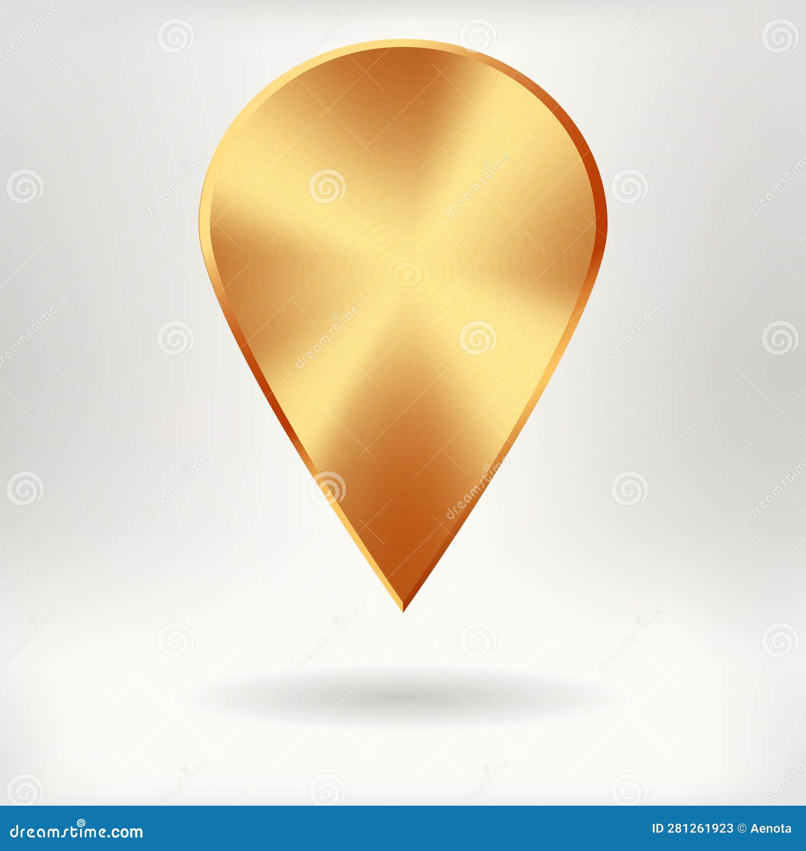 Brushed Metal Map Pointer - Vector Illustration Stock Vector ...