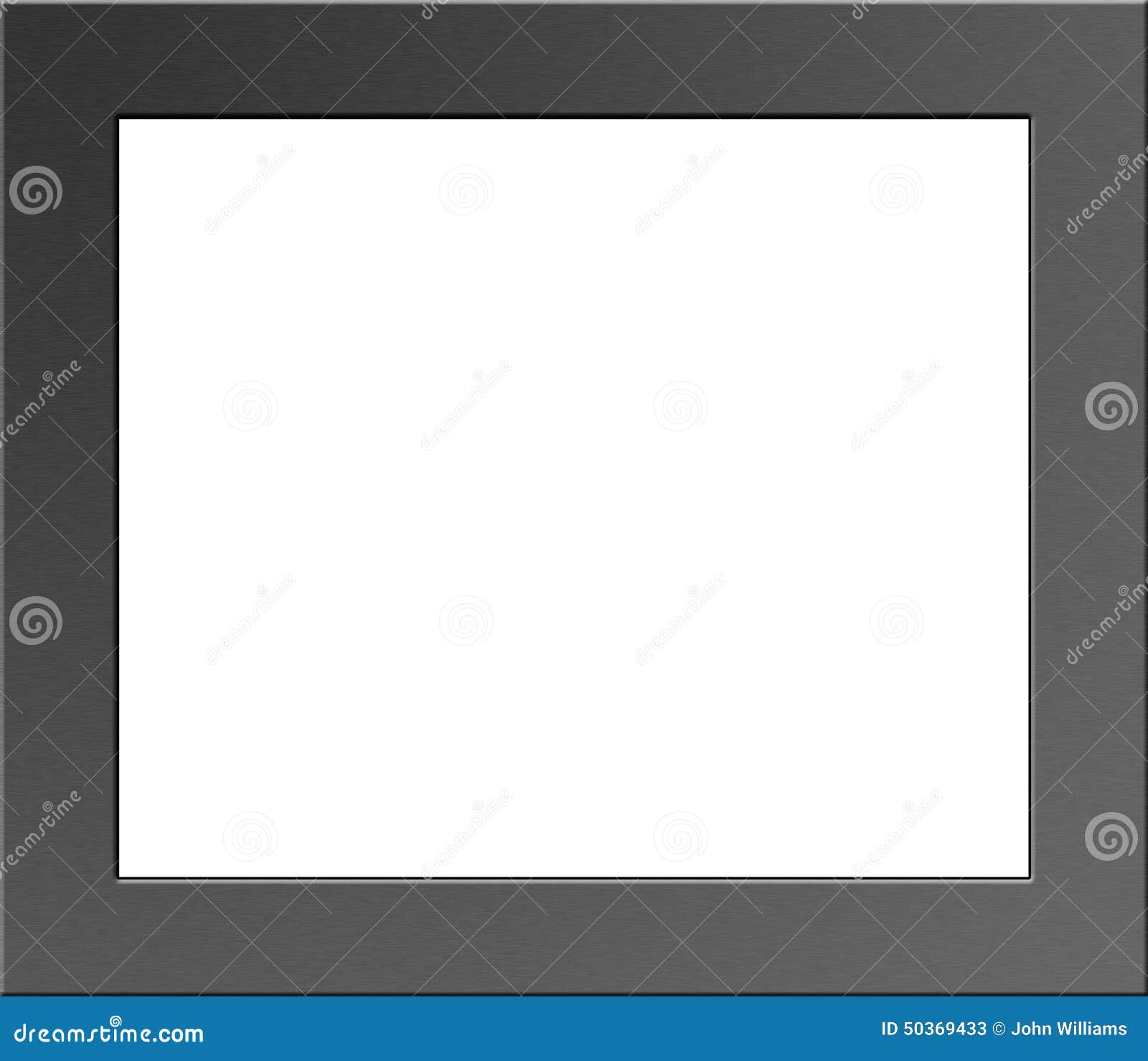 Brushed Metal Photo Frame stock illustration. Illustration of clipping ...