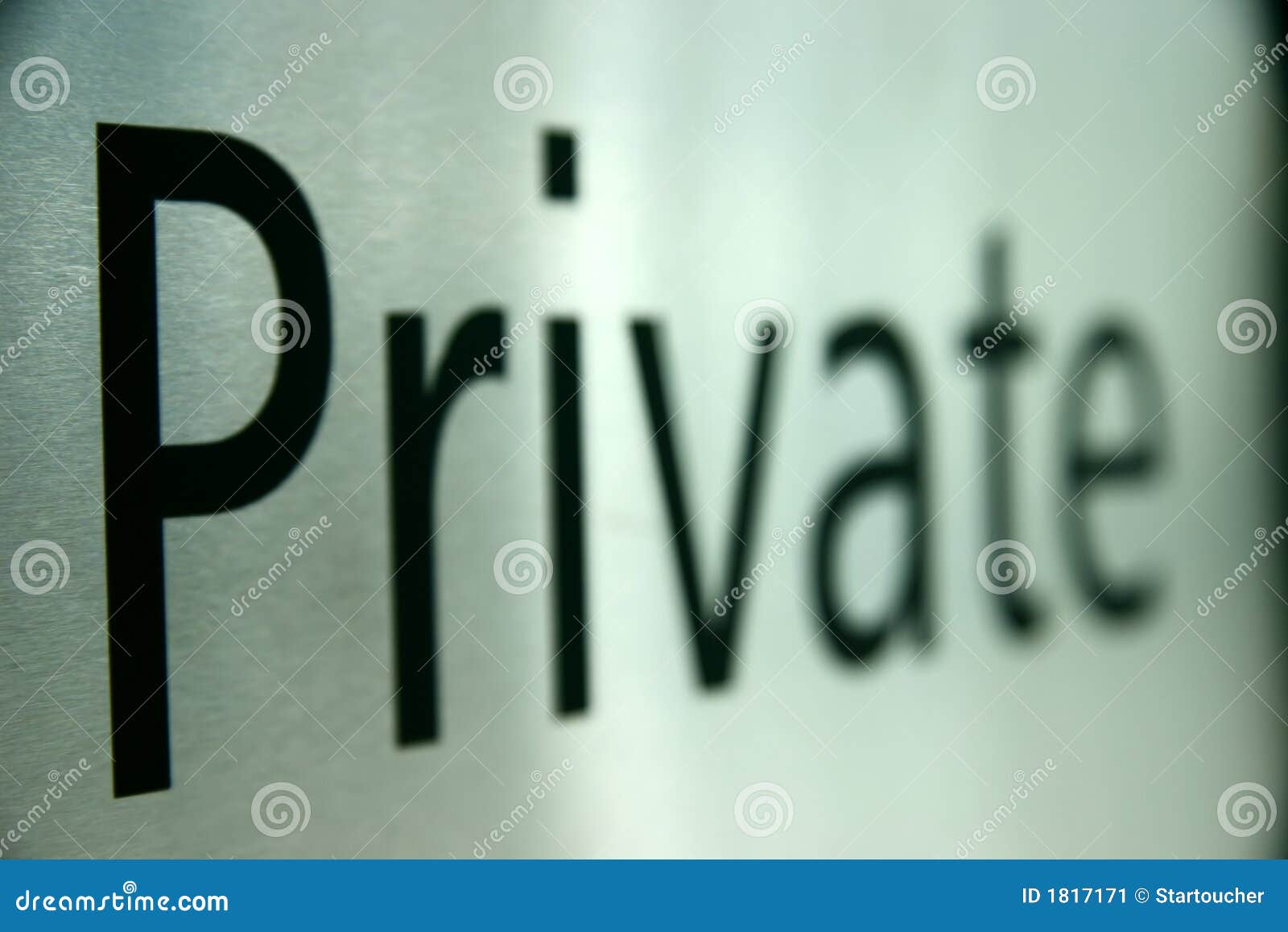 Brushed metal private sign stock image. Image of secret - 1817171