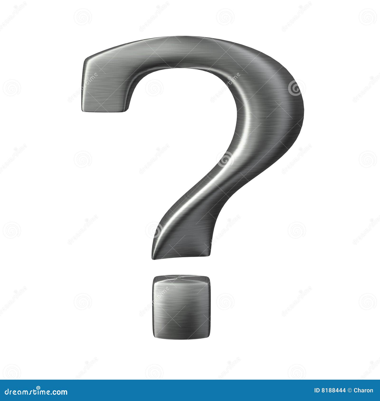 Brushed Metal Question Sign Mark Stock Images - Image: 8188444