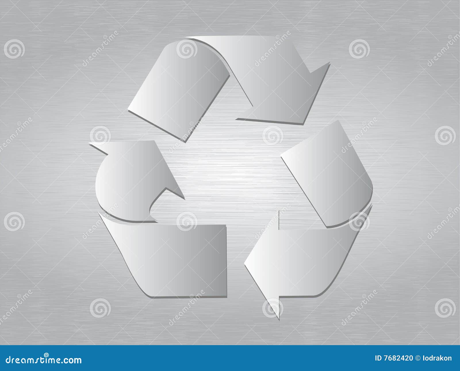 Brushed Metal Recycle Symbol Stock Vector - Illustration of arrow ...