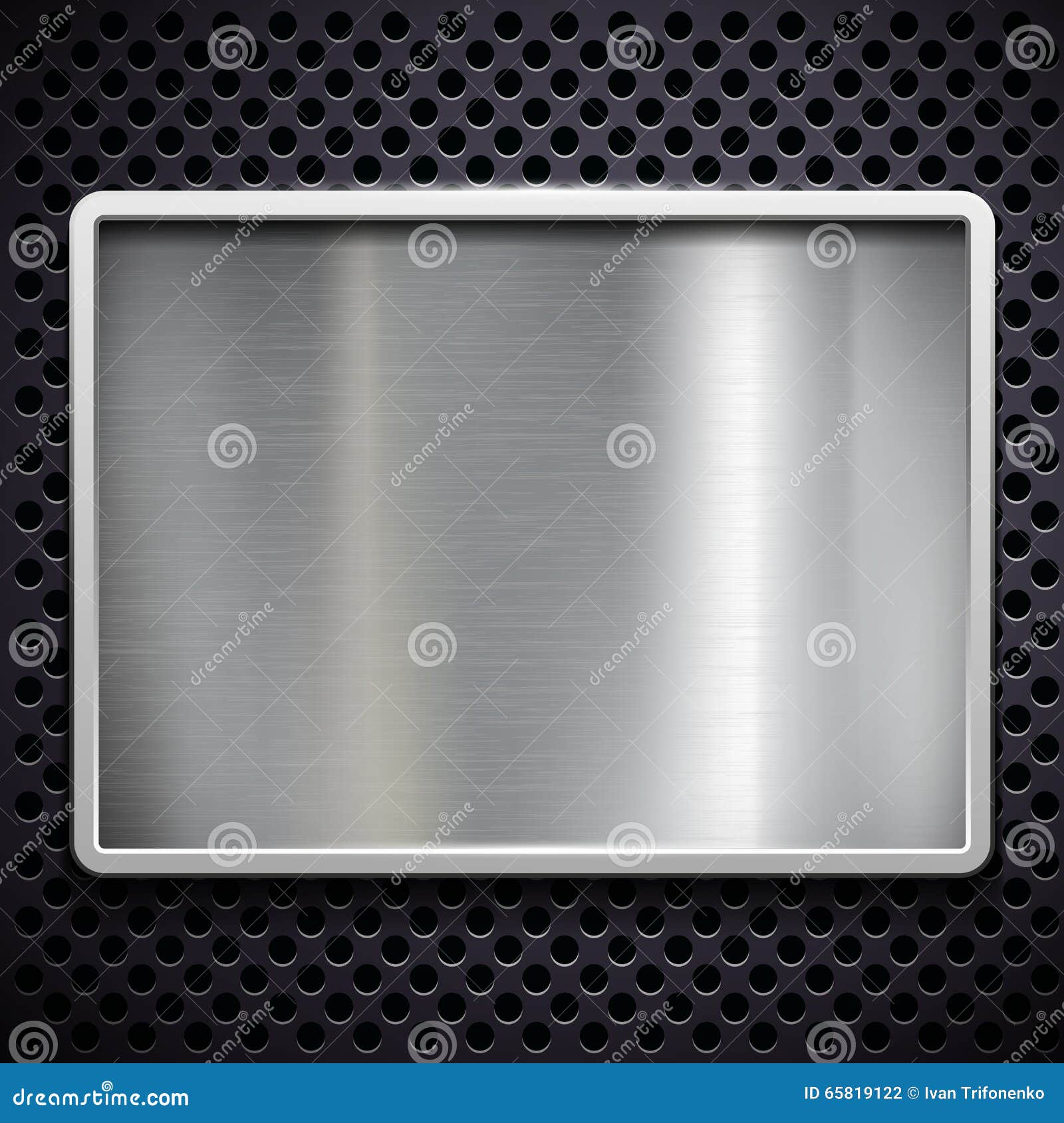 Set Of Sanded Metal Or Silver Numbers. Realistic Plates With Rivets ...