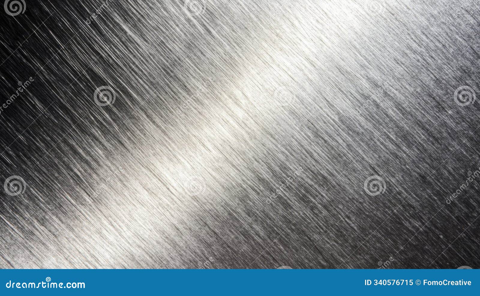 Brushed Metal Surface with Diagonal Scratches and Light Reflection ...