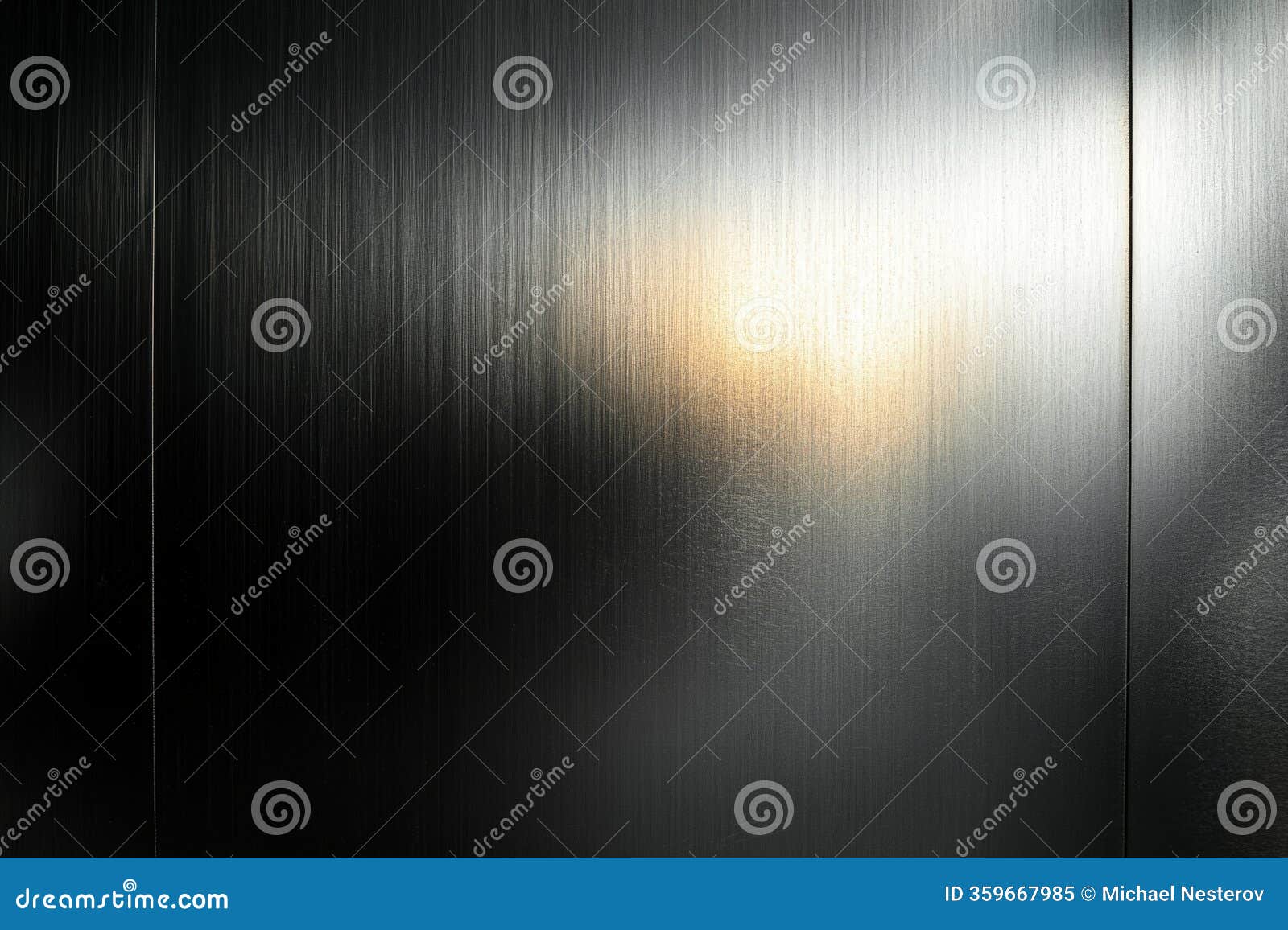 Brushed Metal Surface Reflecting a Light Source, Creating a Gradient ...