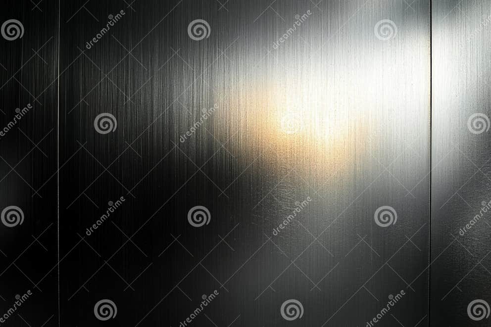 Brushed Metal Surface Reflecting a Light Source, Creating a Gradient ...