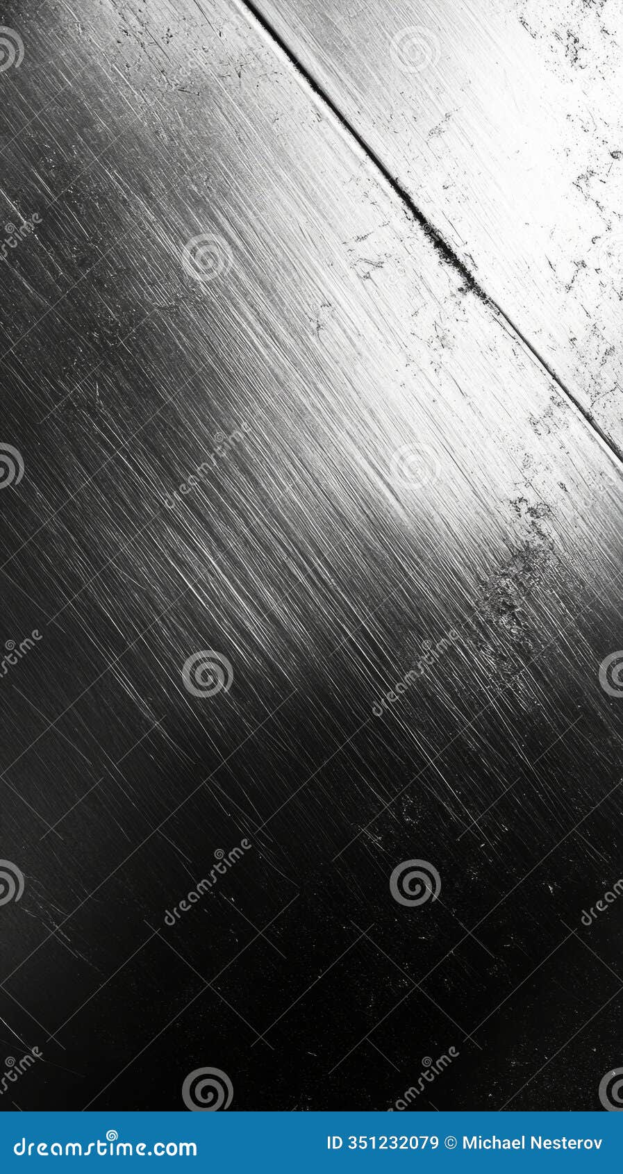 Brushed Metal Surface with Scratches and a Diagonal Line Dividing the ...