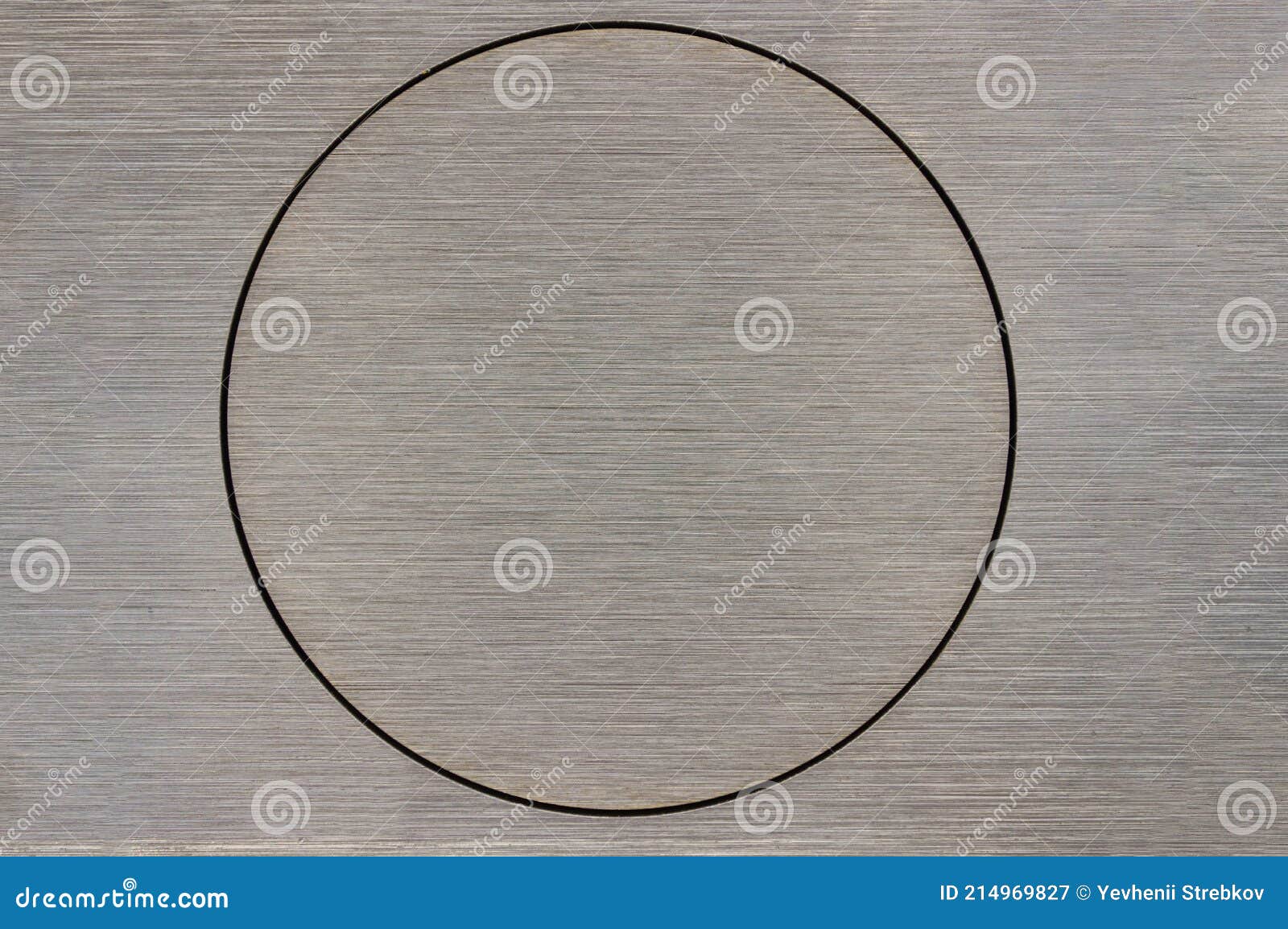 Brushed Metal Texture with a Circle on it Stock Image - Image of ...