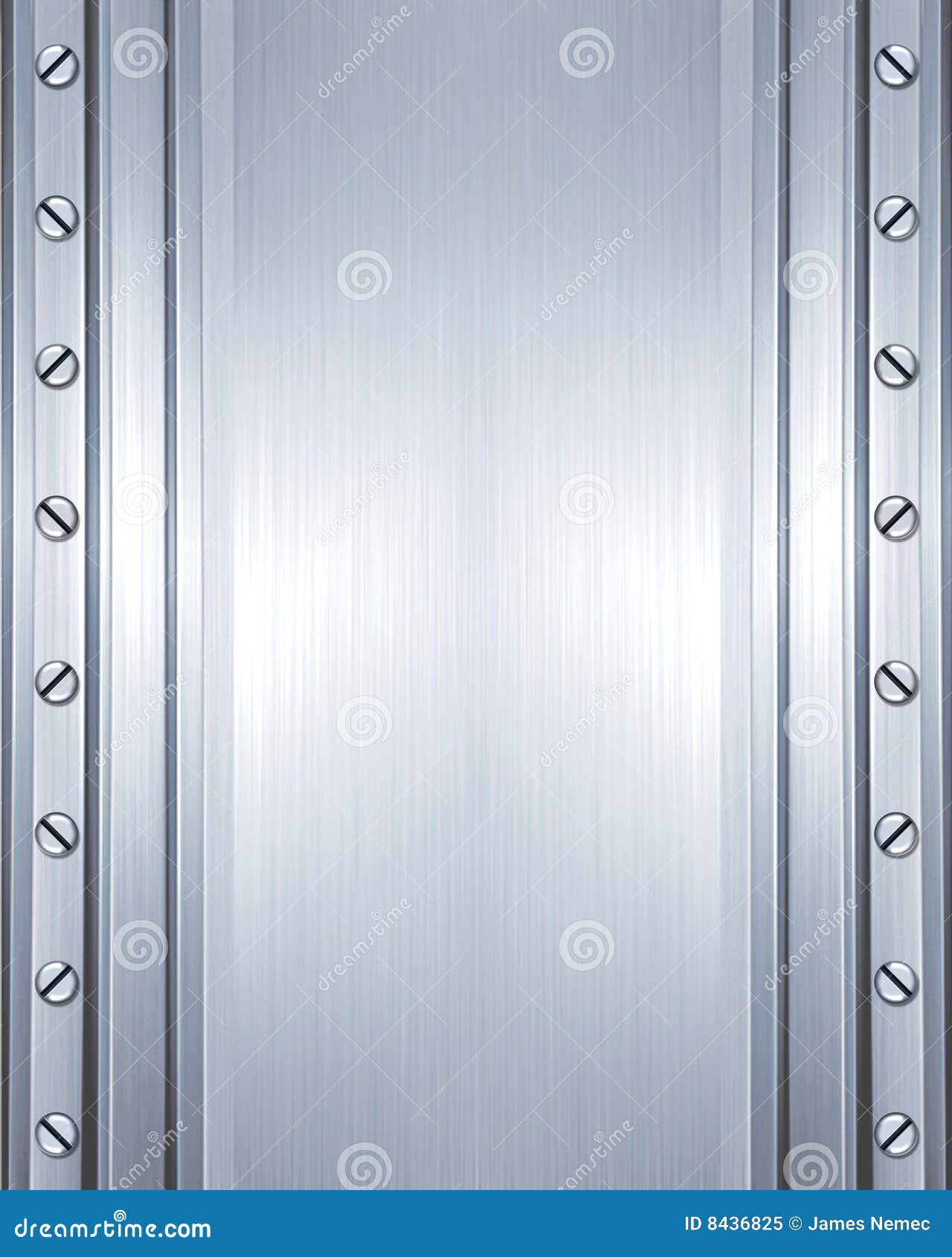 Brushed Steel Plate with Screws Stock Image - Image of movement ...