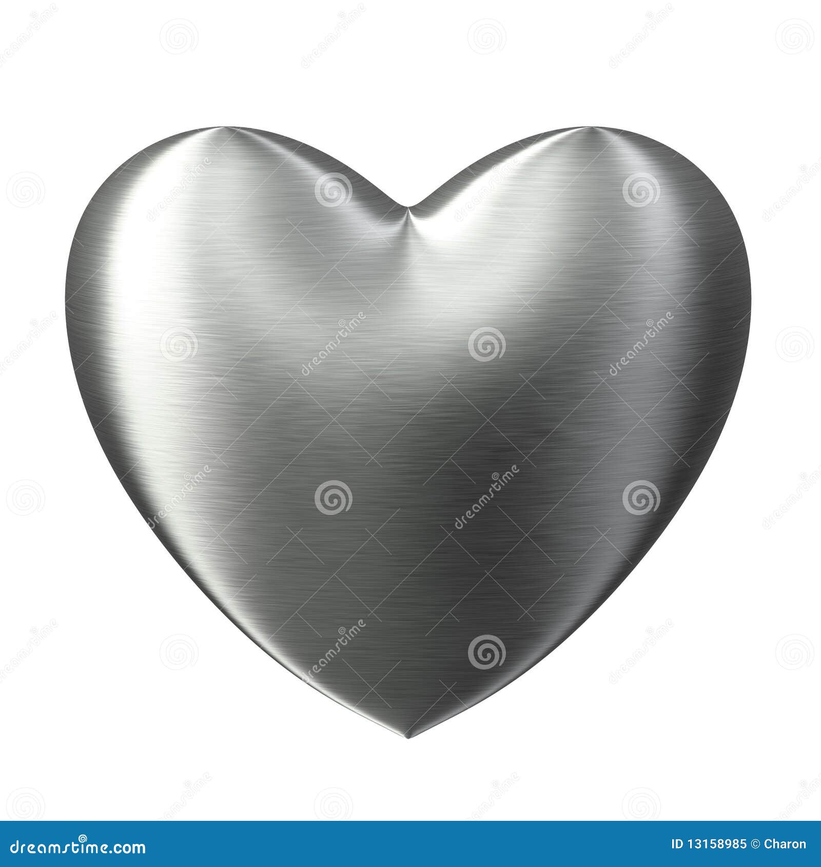 Brushed Steel Strong Love Heart Stock Illustration - Illustration of ...