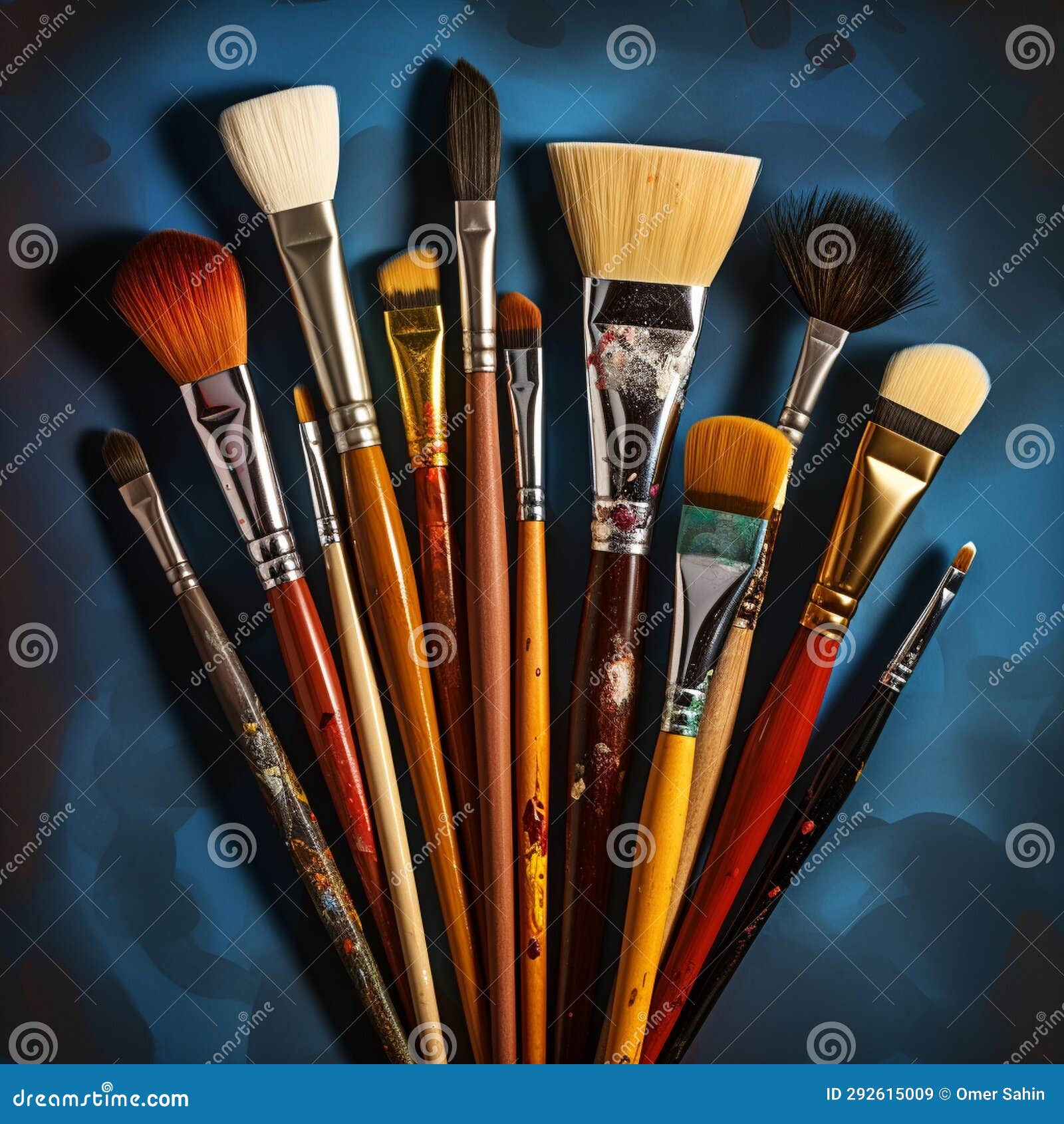 Brushes and Applicators for All Art Forms Stock Image - Image of canvas ...