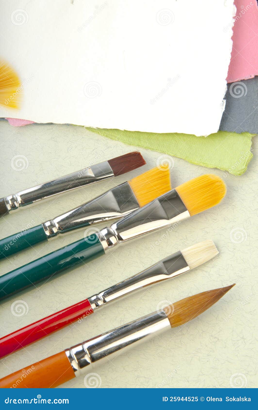 Brushes for Card or Scrap-booking Stock Image - Image of feminine ...