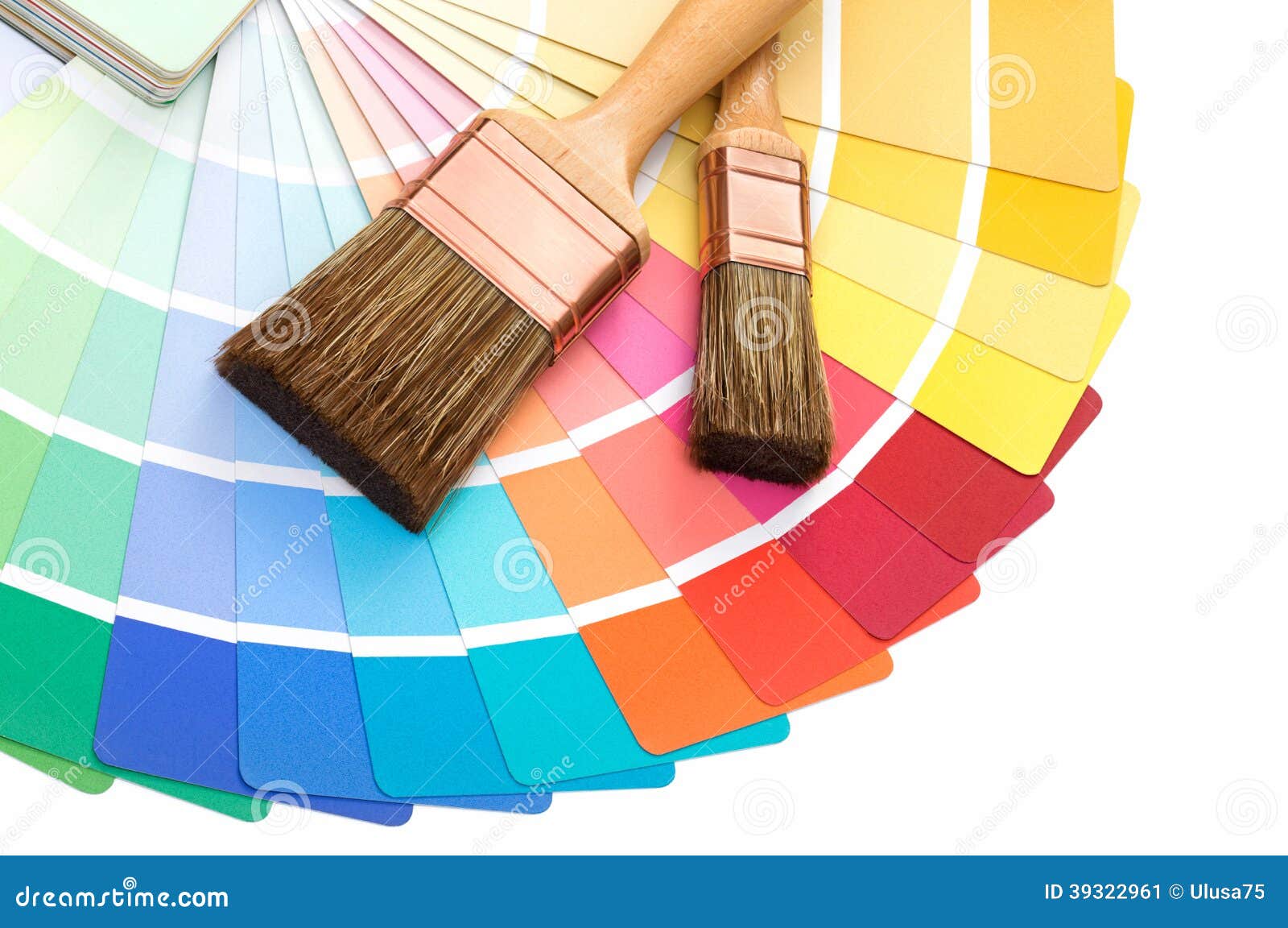 Brushes with a Color Palette Guide Stock Image - Image of design ...