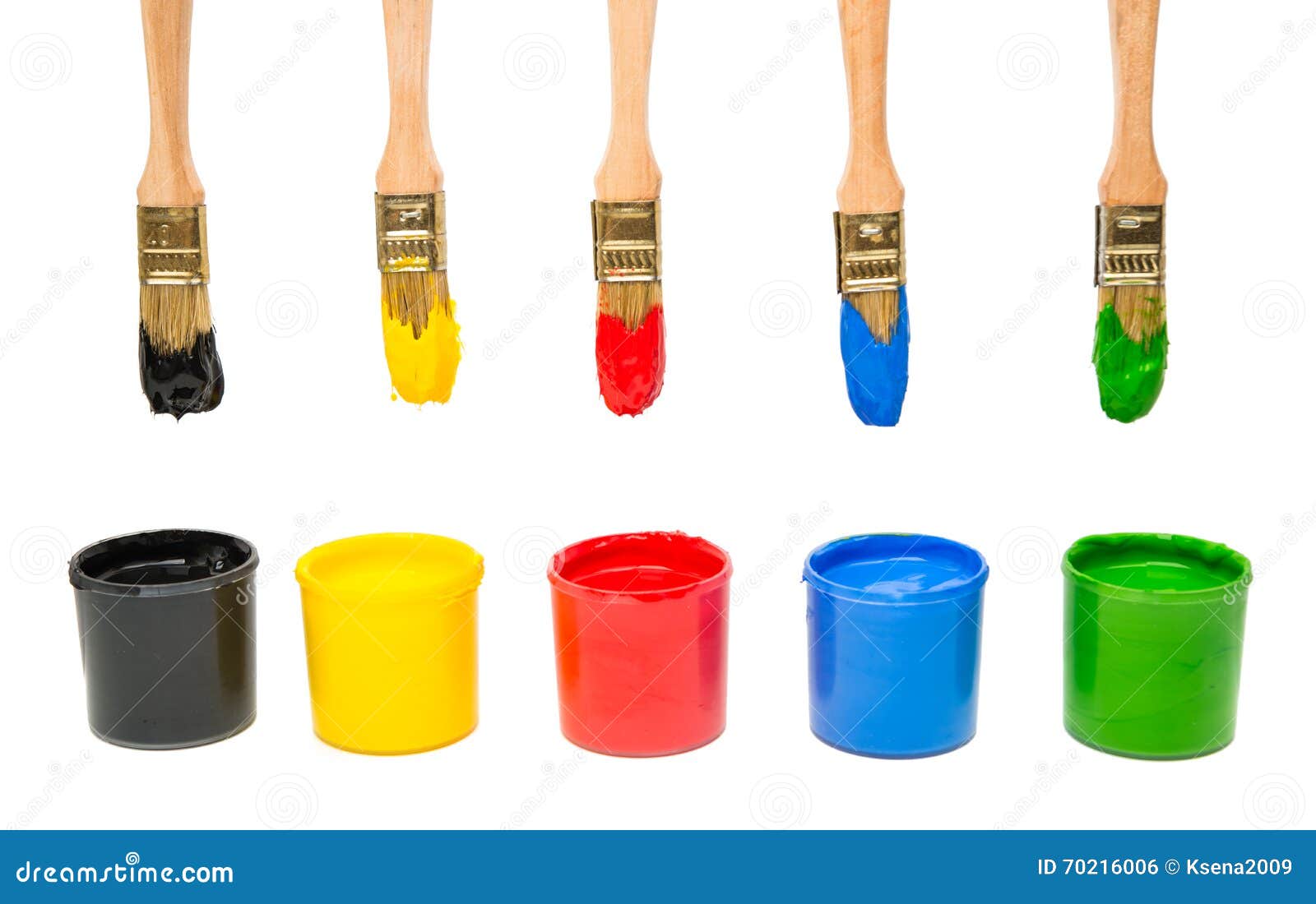 Brushes with Colorful Paints Stock Photo - Image of brush, decorate ...