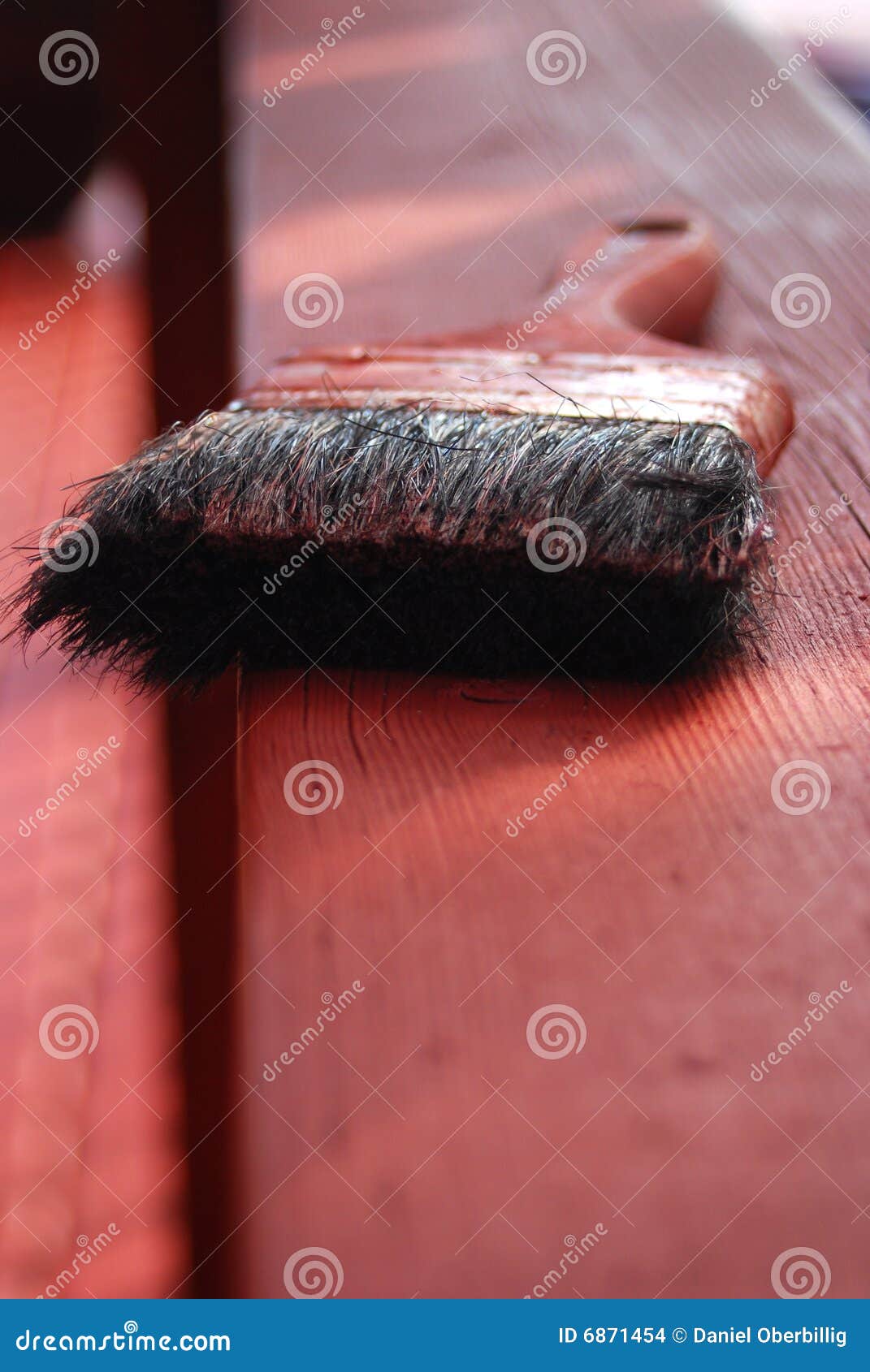 Brushes with red paint stock photo. Image of handwork - 6871454