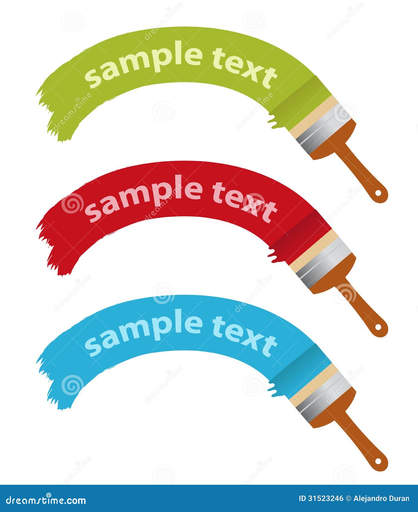 Brushes set stock vector. Illustration of banner, house - 31523246