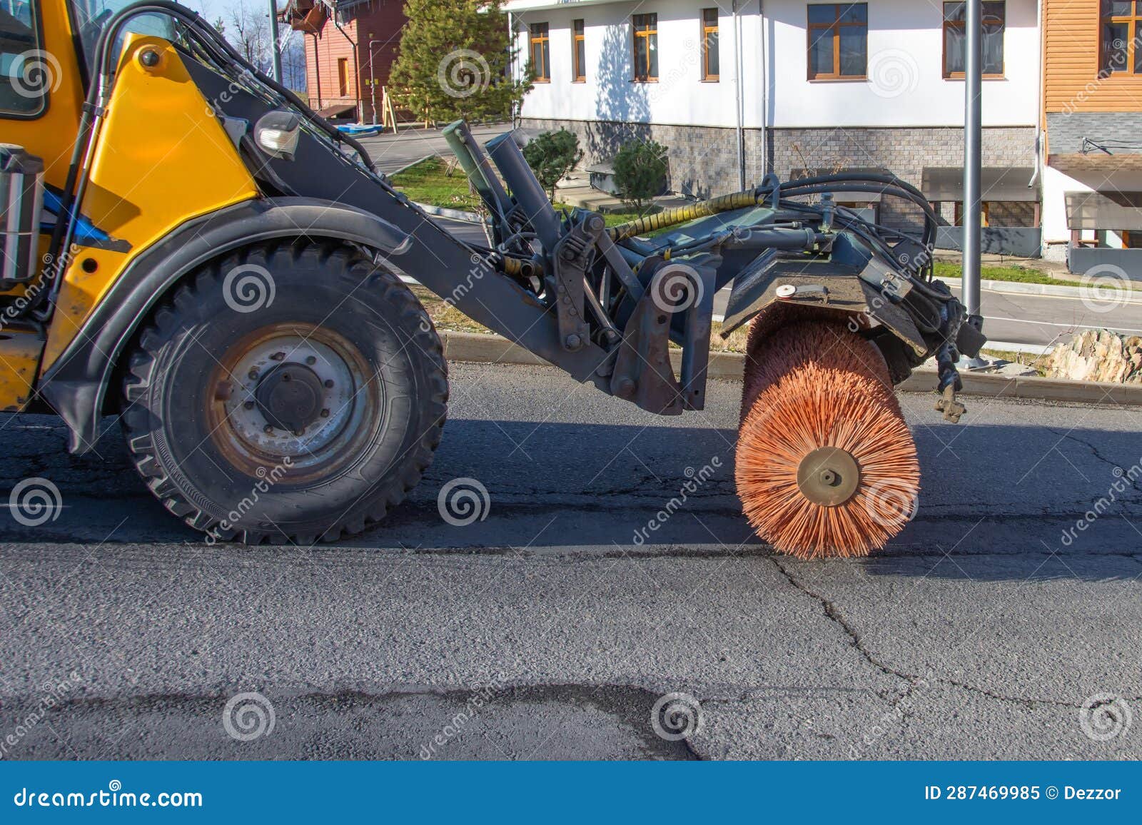Brushes the Brushes of a Street Cleaning Machine Stock Image - Image of ...