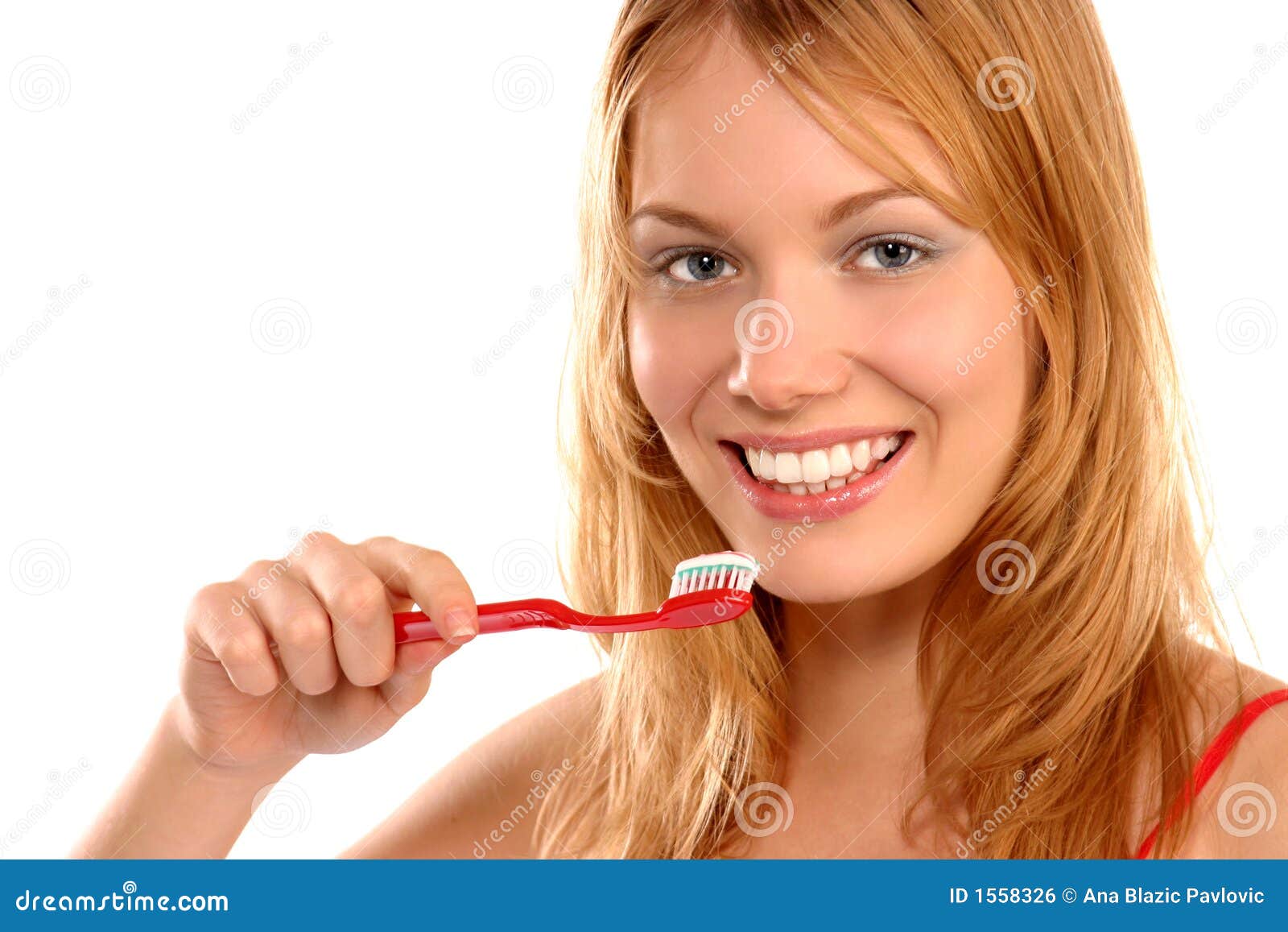 Brushing teeth stock photo. Image of healthy, isolated - 1558326