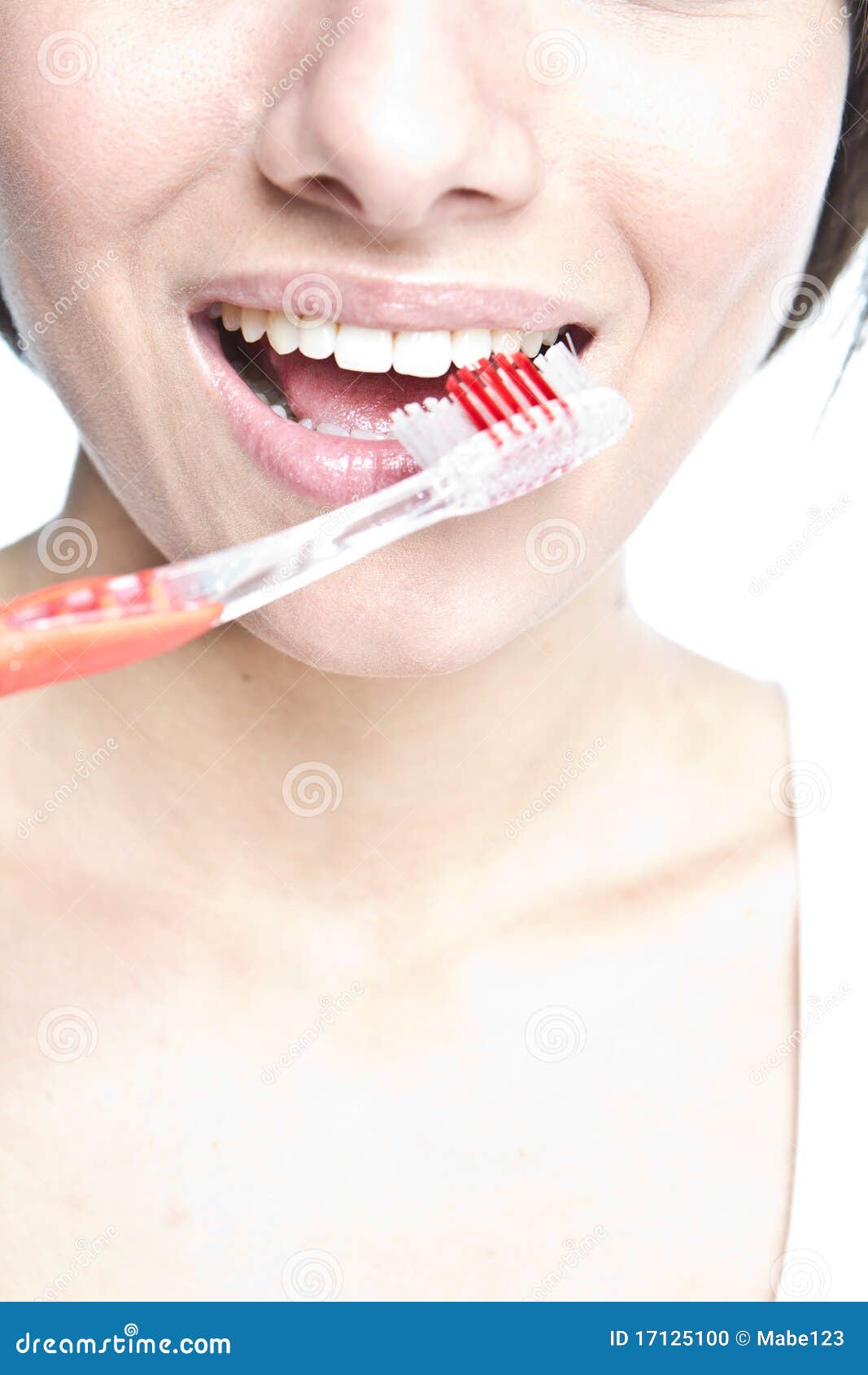 Brushing teeth stock photo. Image of blond, close, detail - 17125100