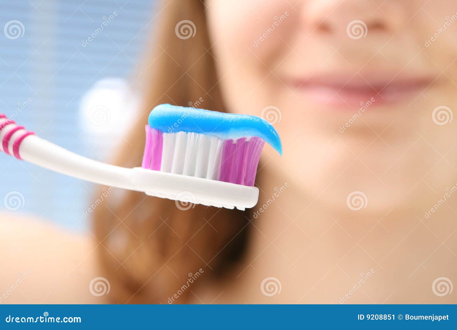 Brushing teeth stock image. Image of toothpaste, human - 9208851