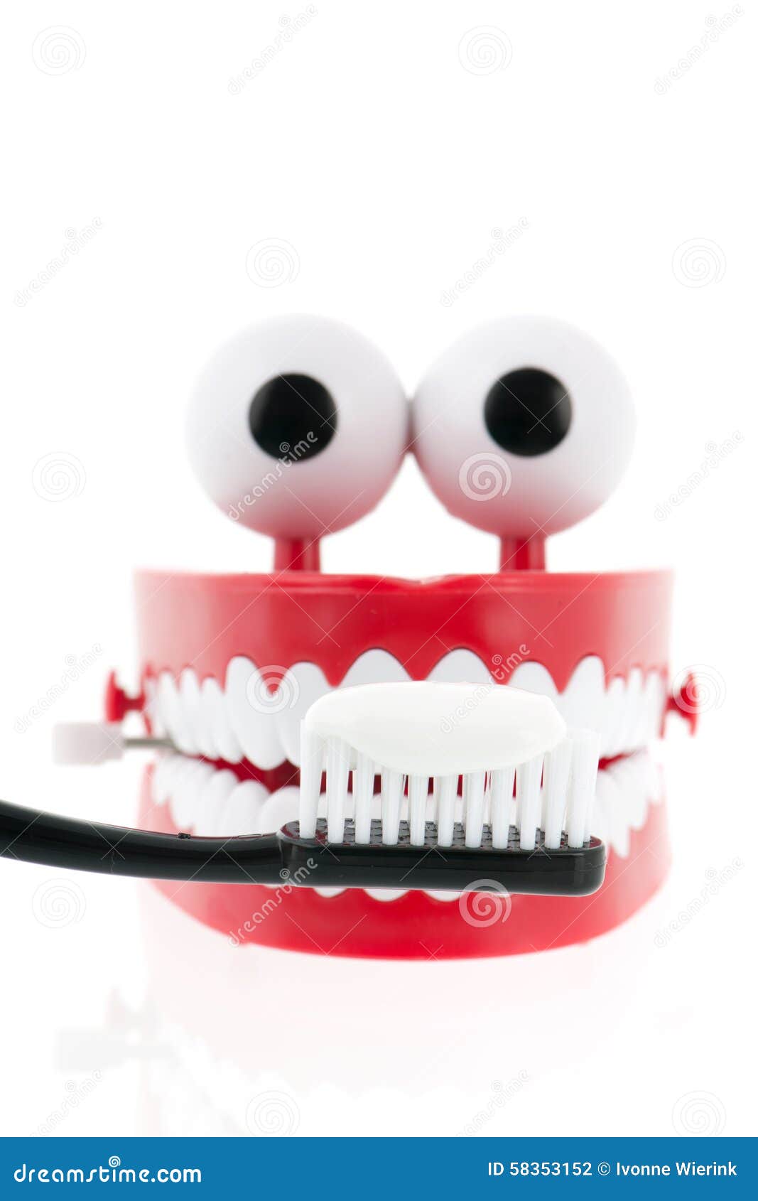 Brushing teeth stock photo. Image of brushing, studio - 58353152