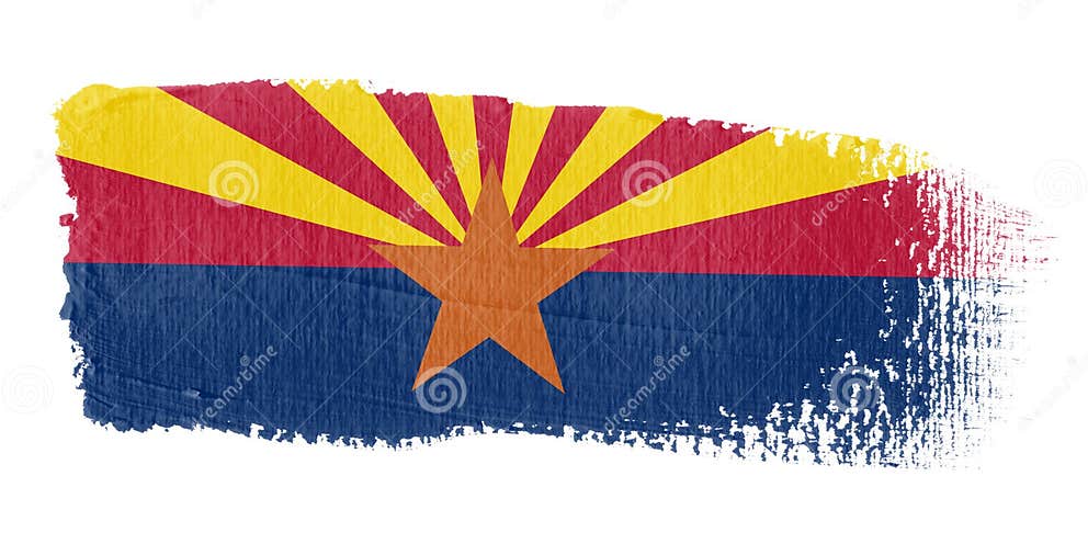 Brushstroke Flag Arizona stock illustration. Illustration of arizona ...