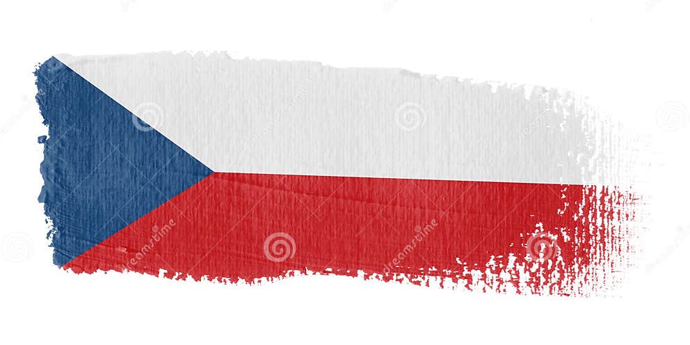 Brushstroke Flag Czech Republi Stock Illustration - Illustration of ...