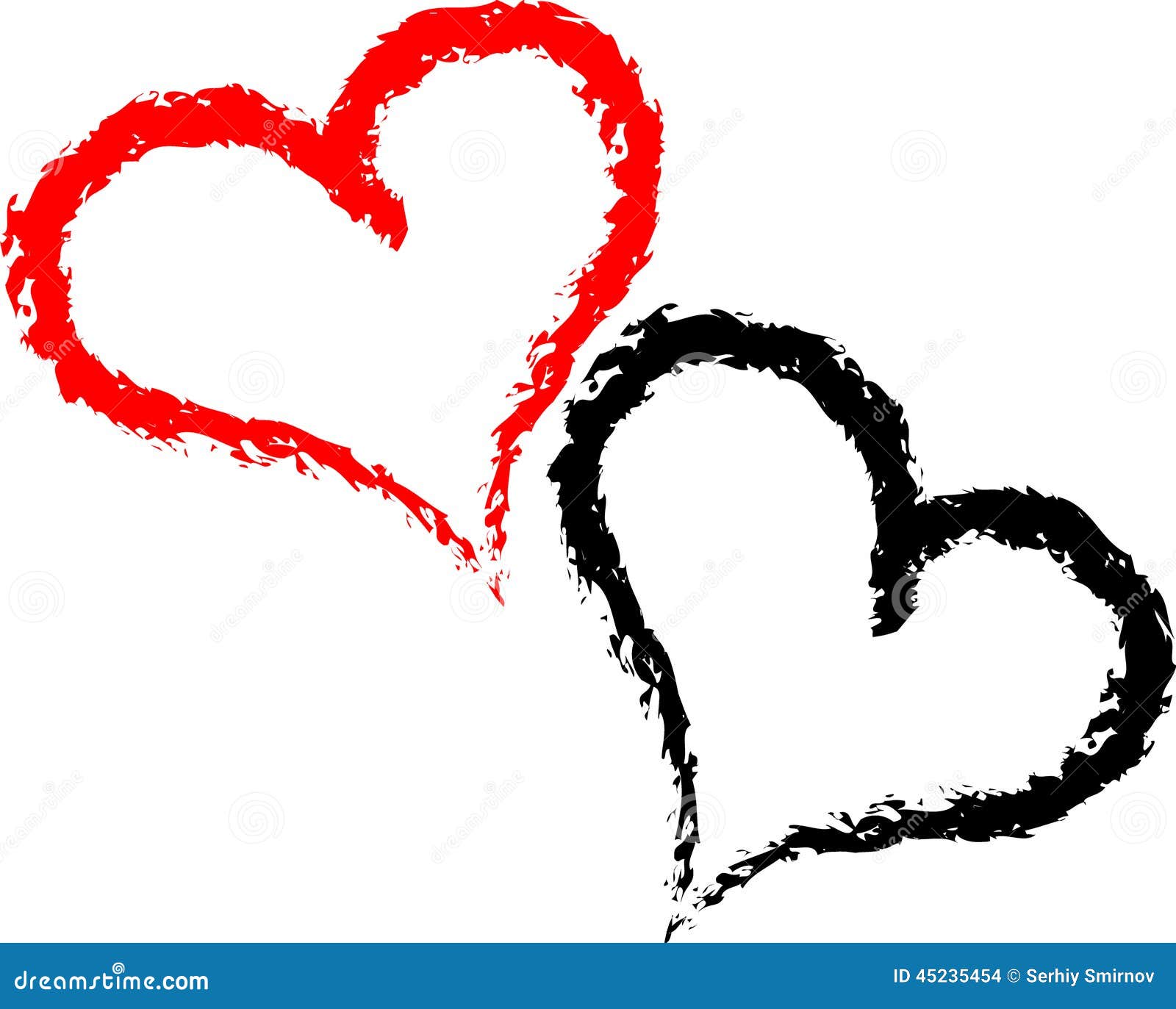 Brushstroke Heart stock vector. Illustration of decoration - 45235454