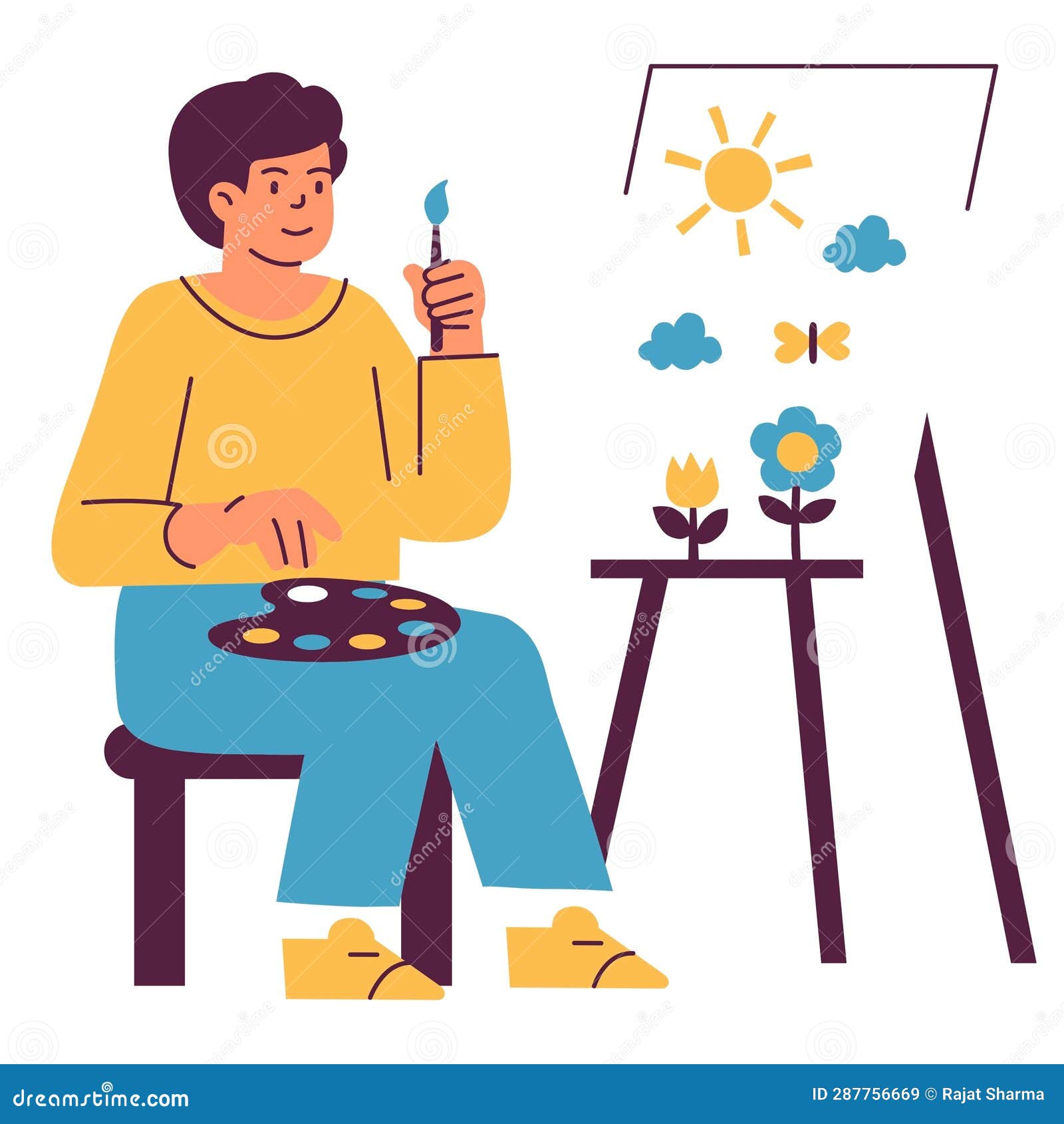 Brushstrokes of Emotion: a Gallery of Visual Delights Stock ...