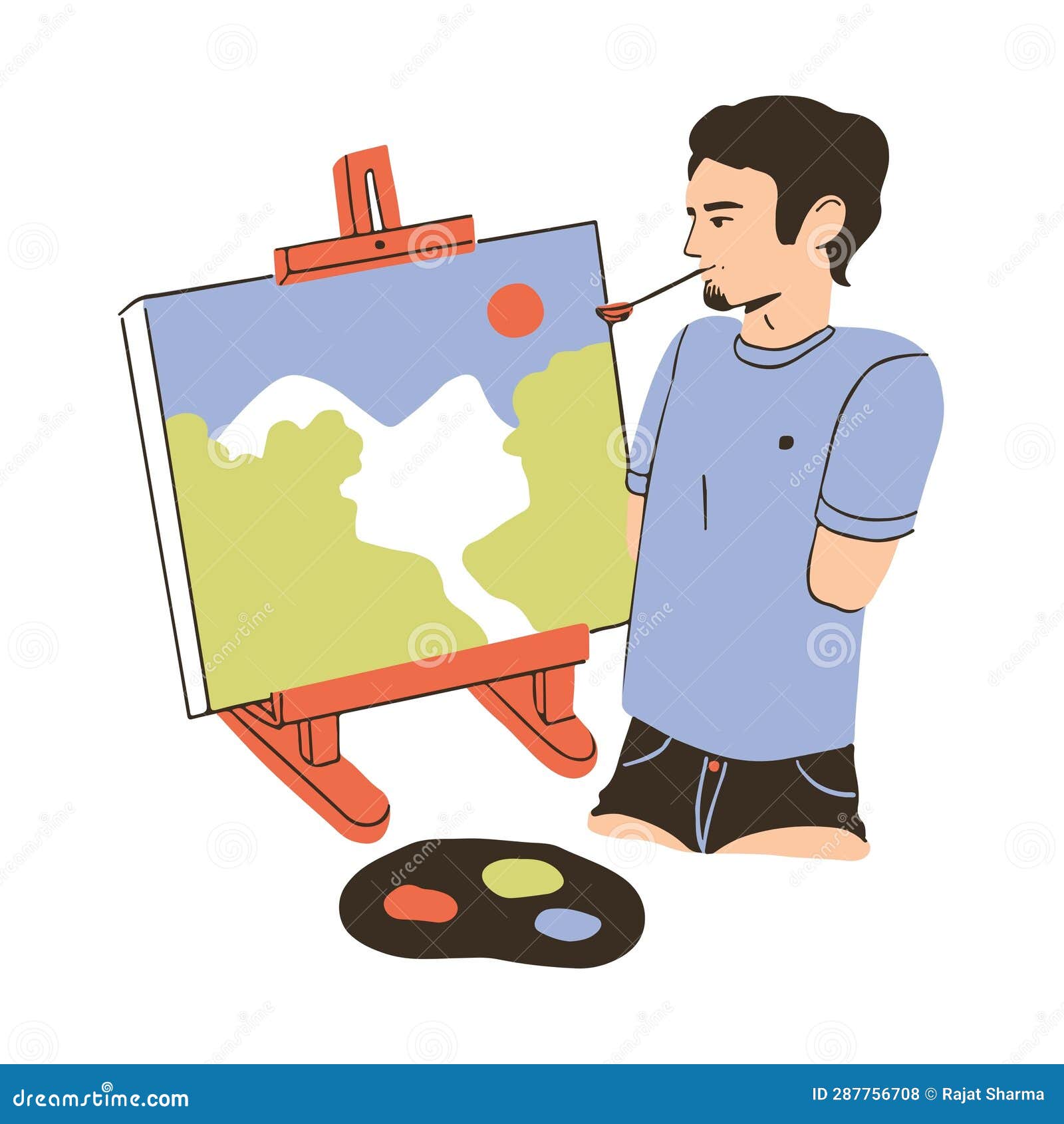 Brushstrokes of Emotion: a Gallery of Visual Delights Stock ...