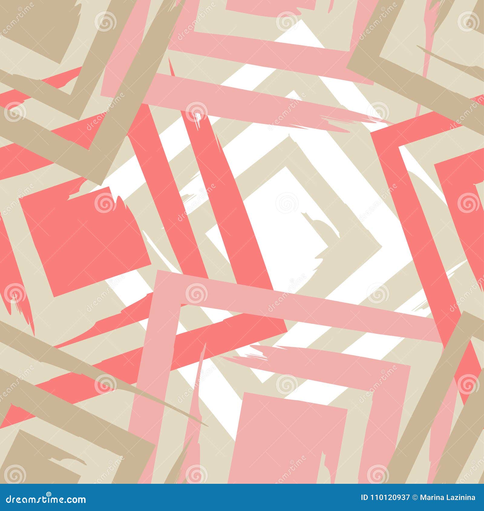 Brushwork. Seamless Geometric Pattern. Bright Colors and Simple Shapes ...