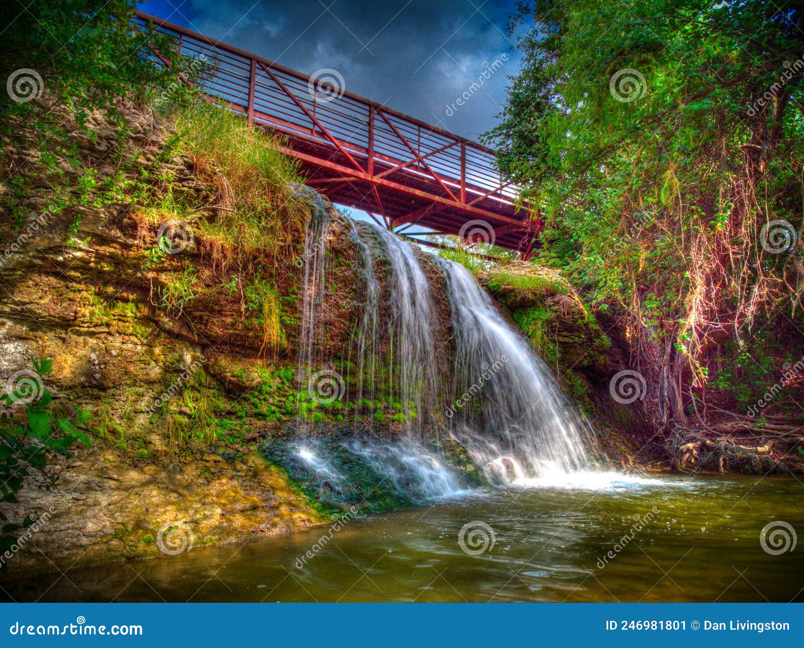 Brushy Creek Waterfall stock image. Image of creek, brushy - 246981801
