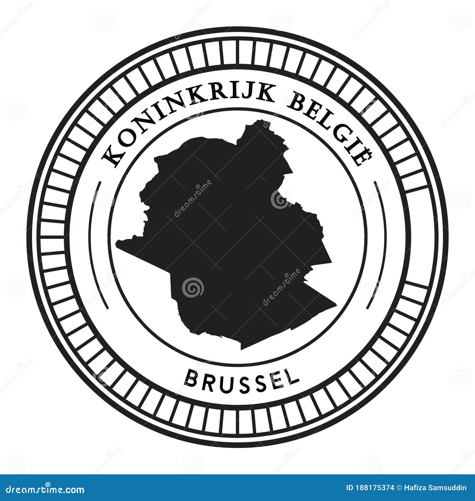Brussel Map Sticker. Vector Illustration Decorative Design Stock Vector ...