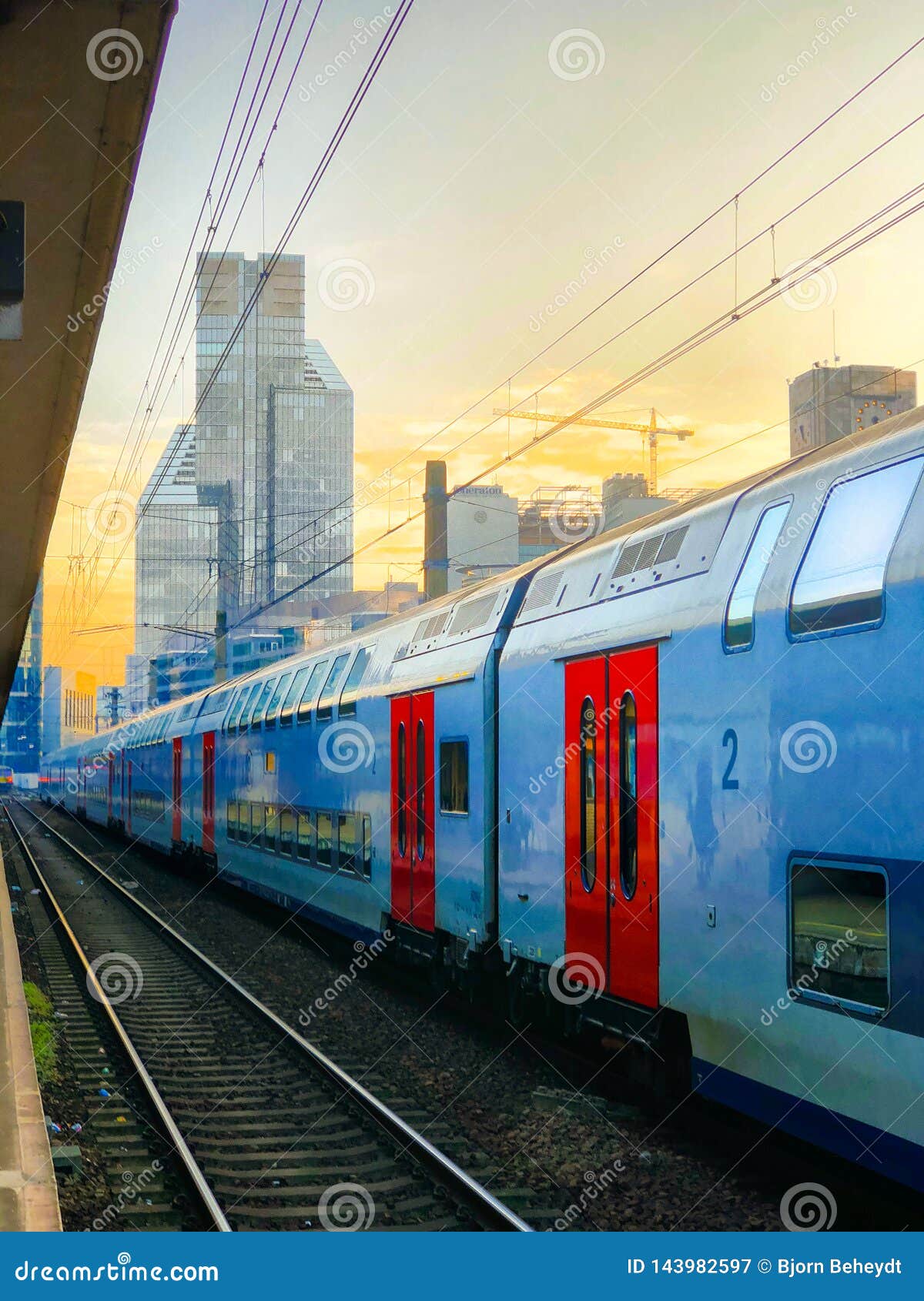 Brussels, Belgium - Anno 2019: the Train is Waiting at the Platform for ...